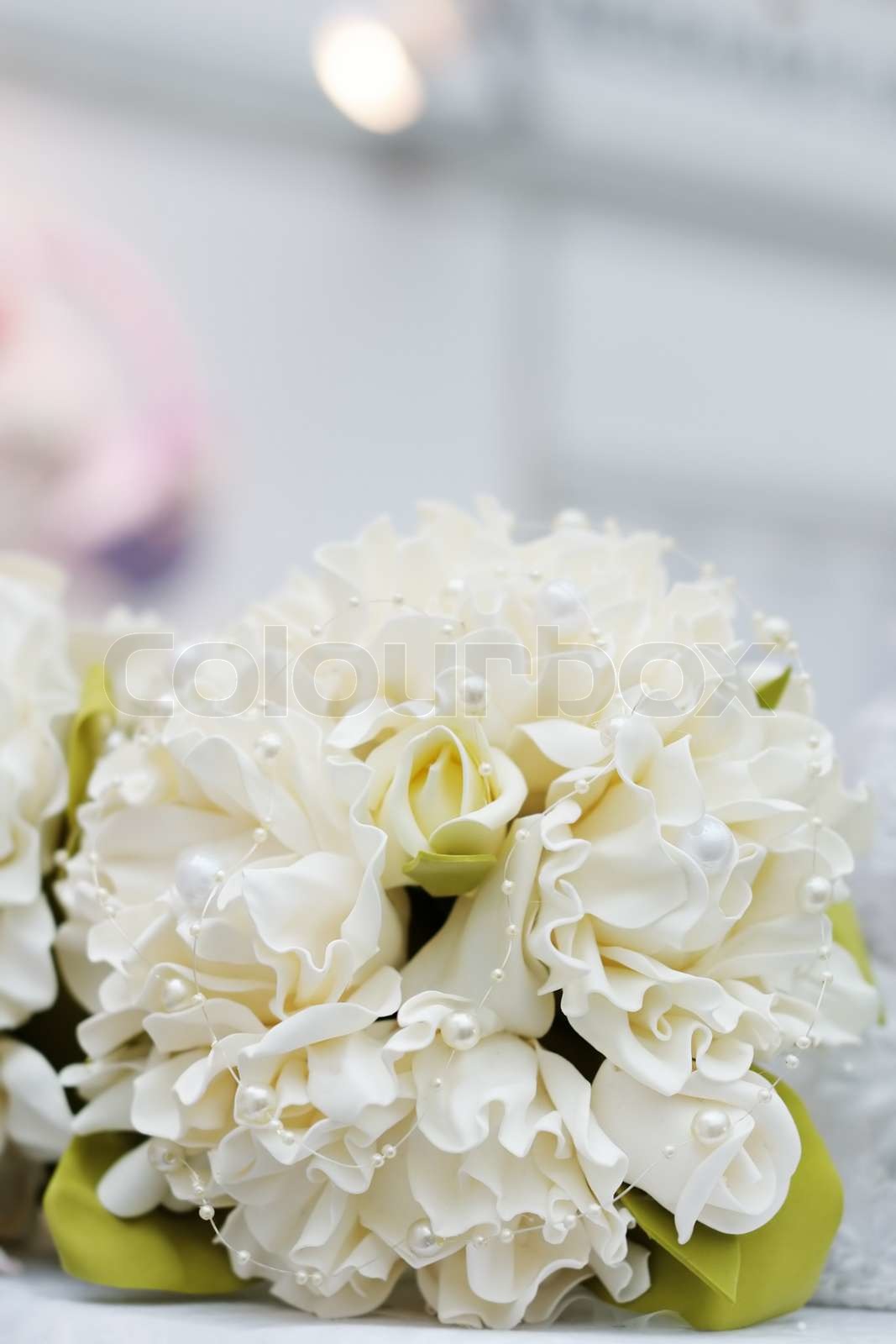 Beige wedding bouquet | Stock image | Colourbox