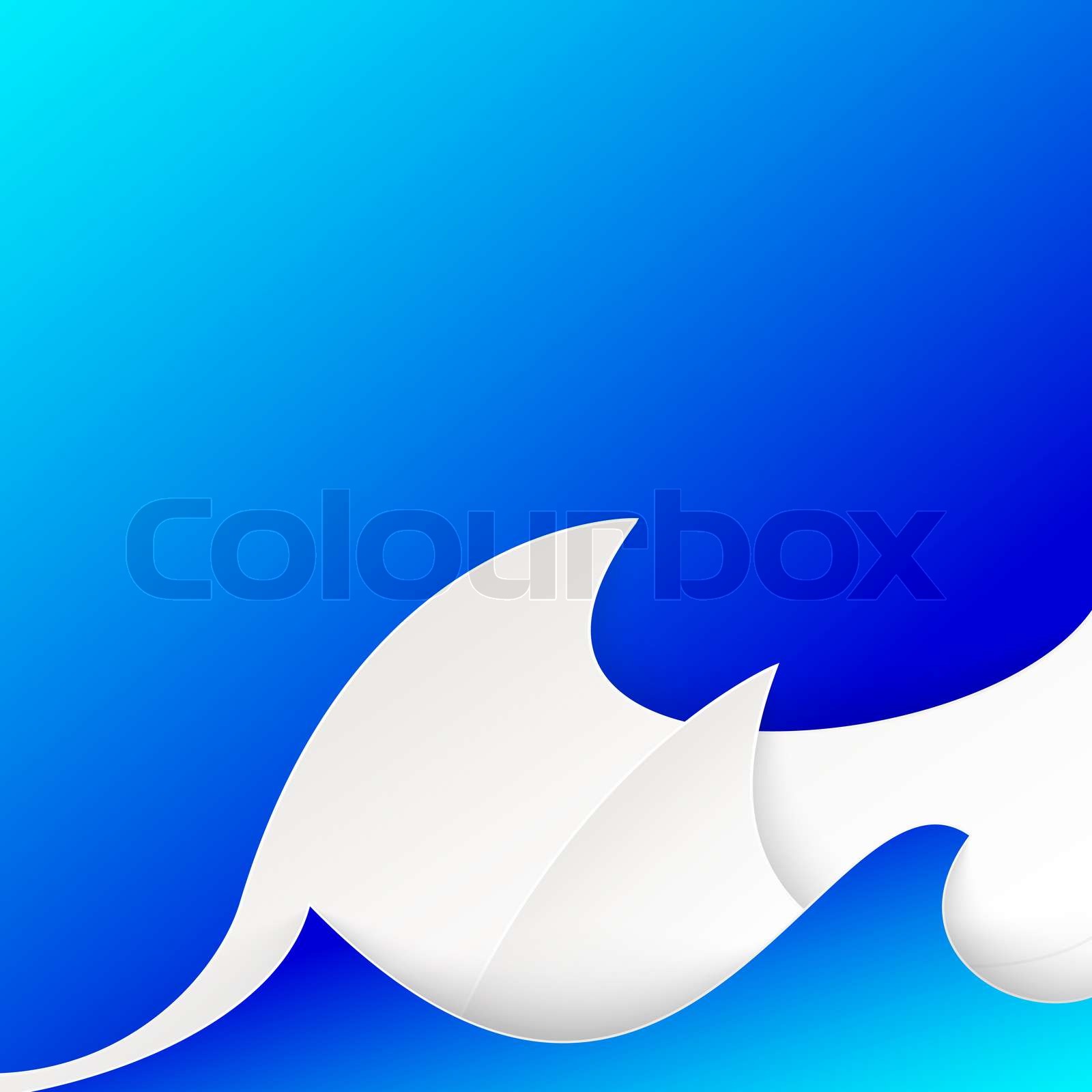 Tsunami paper waves, origami | Stock image | Colourbox