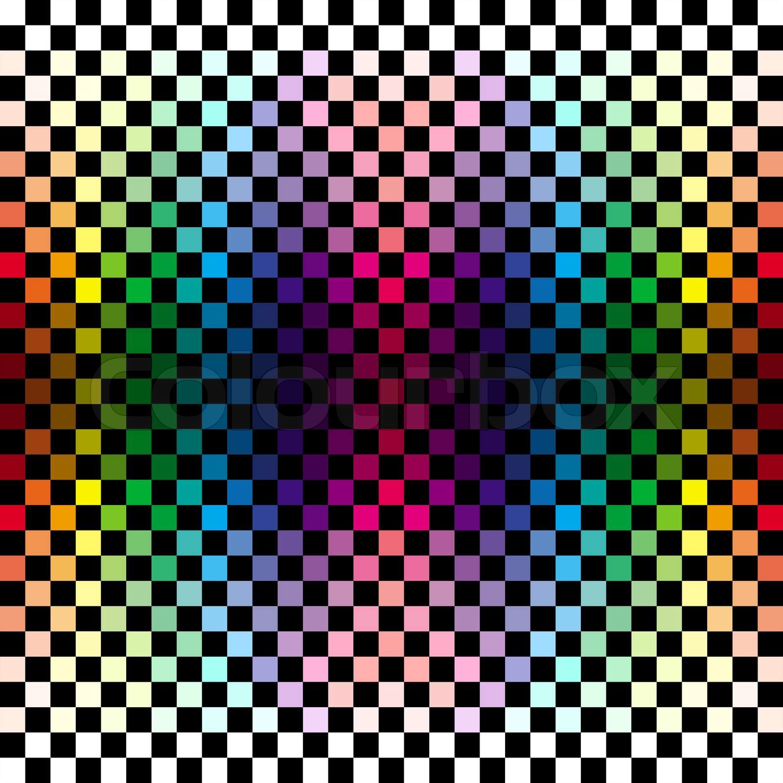 Abstract colorful checkered background | Stock image | Colourbox