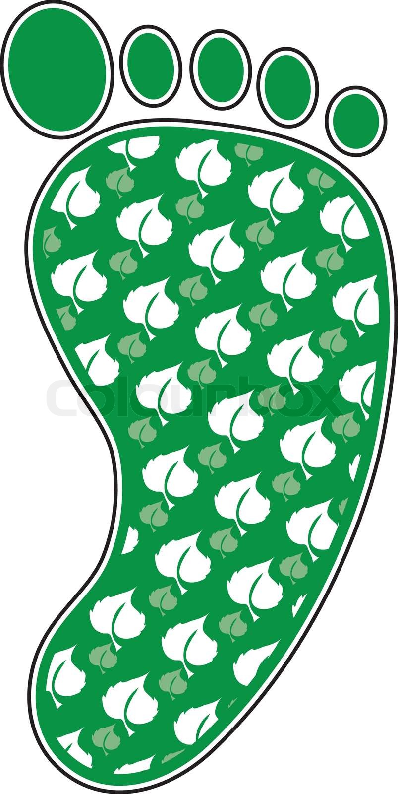 Green Footprint | Stock vector | Colourbox