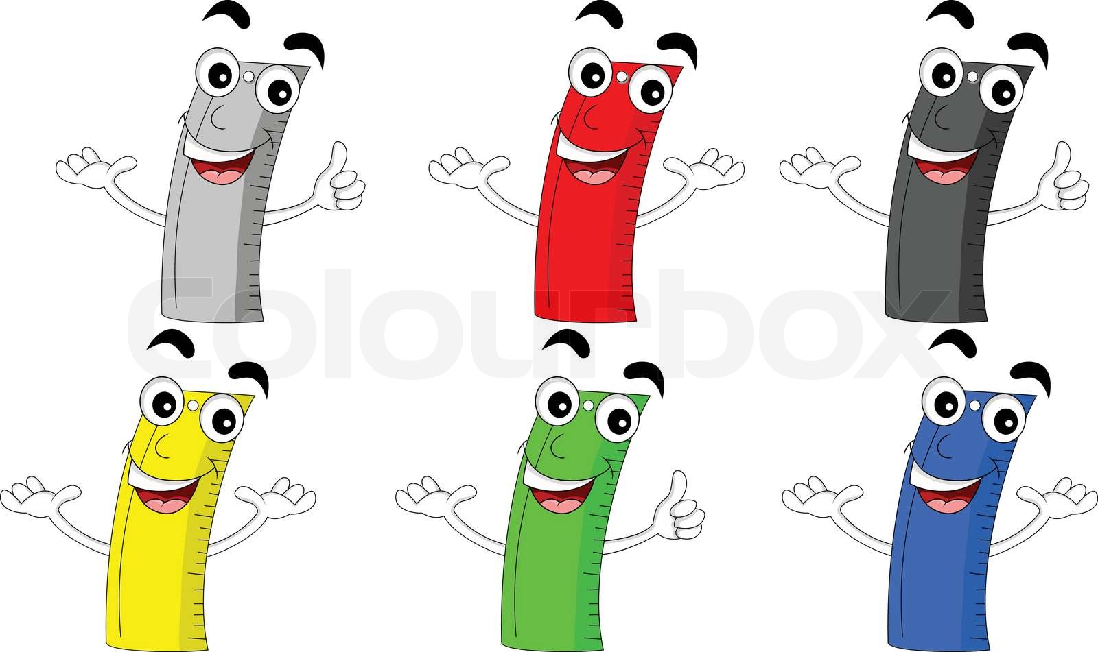 rulers cartoon collection | Stock vector | Colourbox