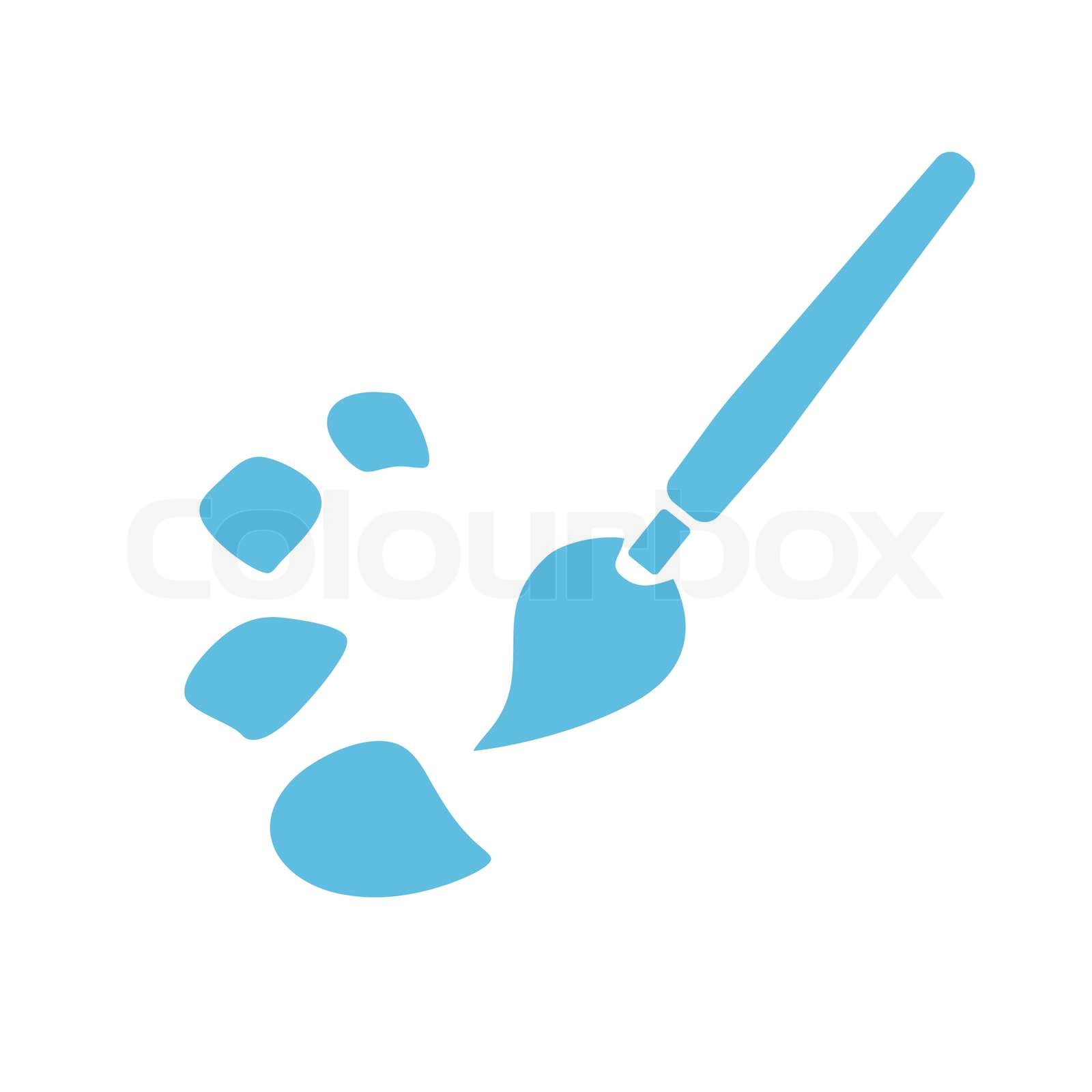 Painting icon in blue | Stock vector | Colourbox