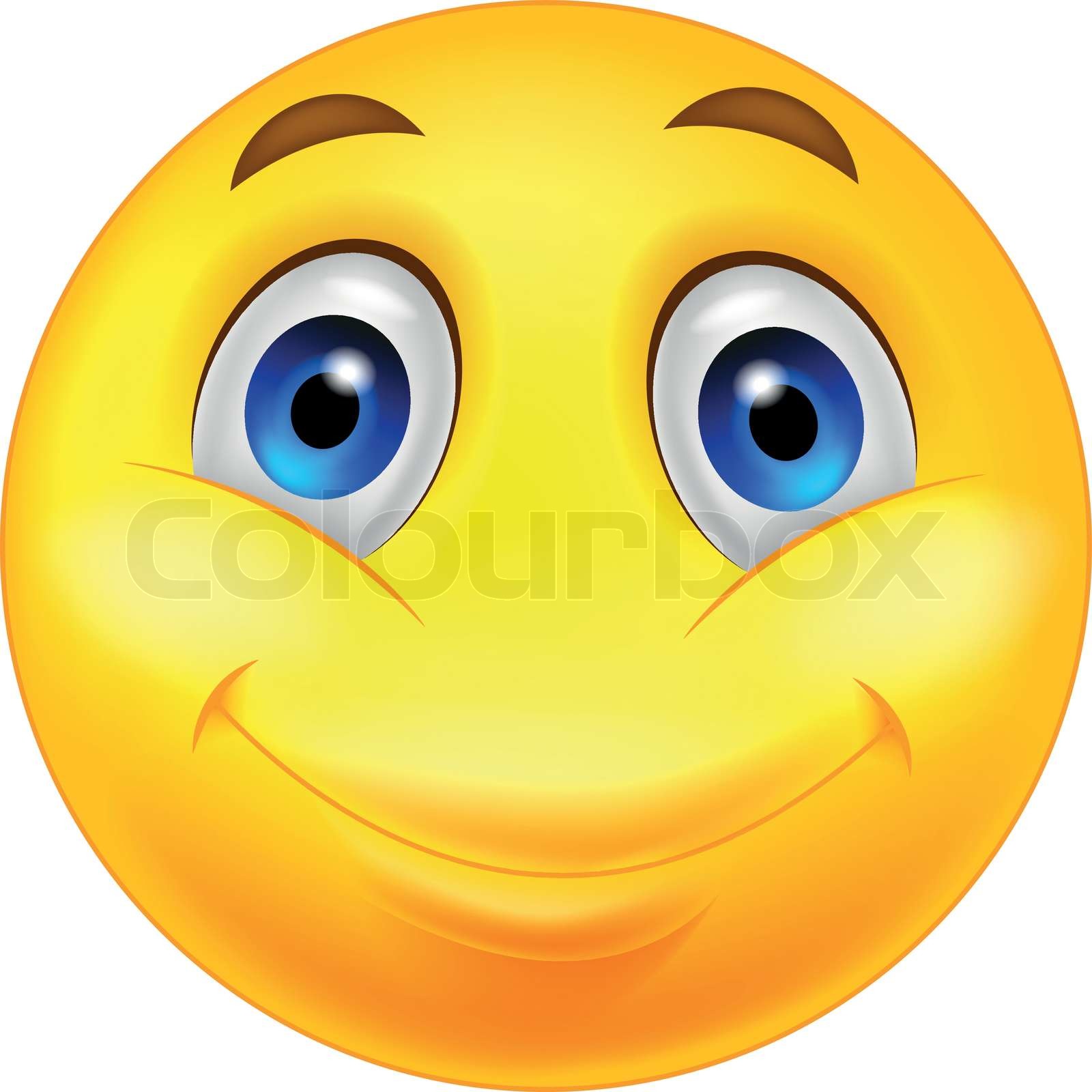 Happy smiley cartoon | Stock vector | Colourbox