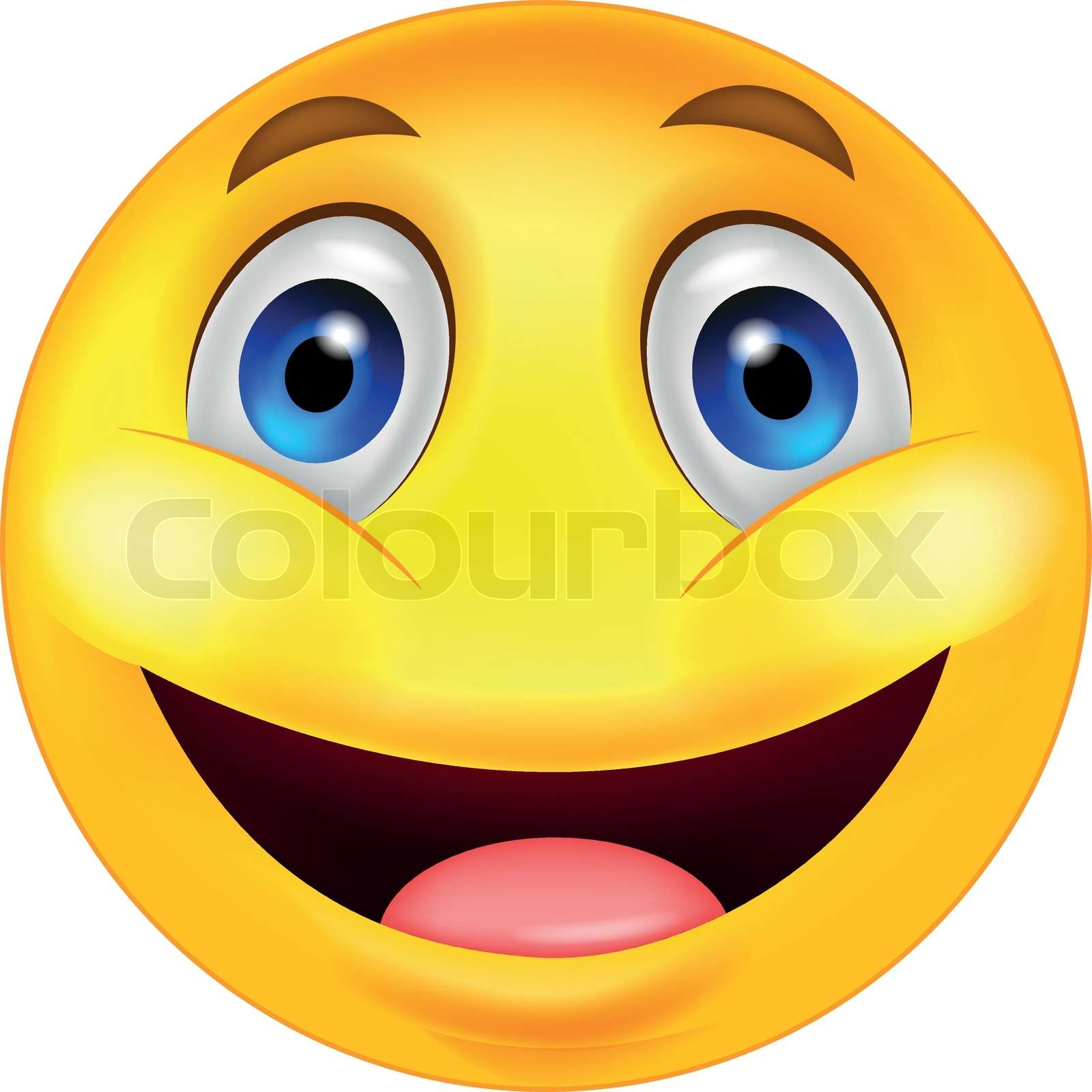 Happy smiley cartoon | Stock vector | Colourbox