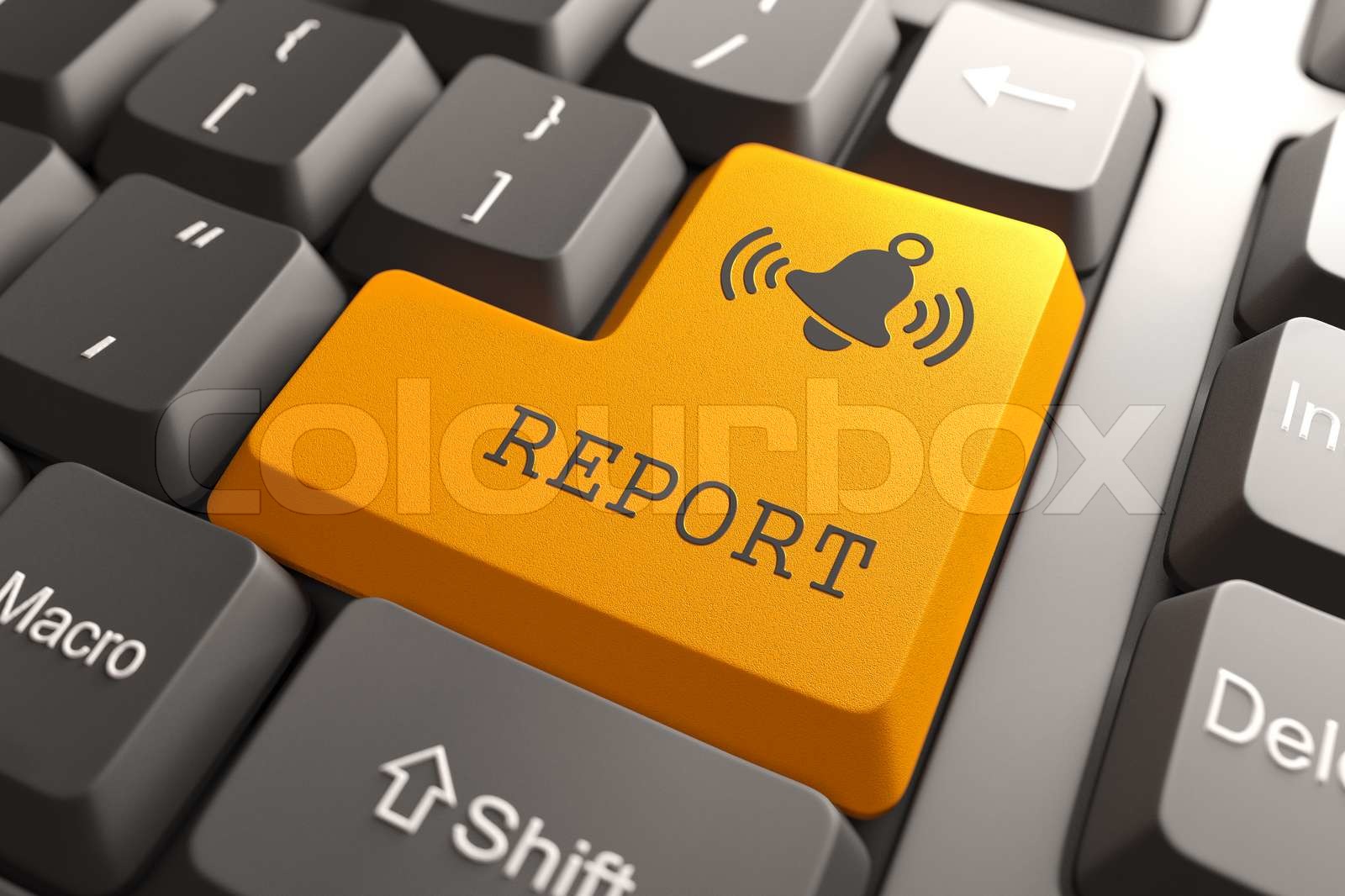 Keyboard with Report Button | Stock image | Colourbox
