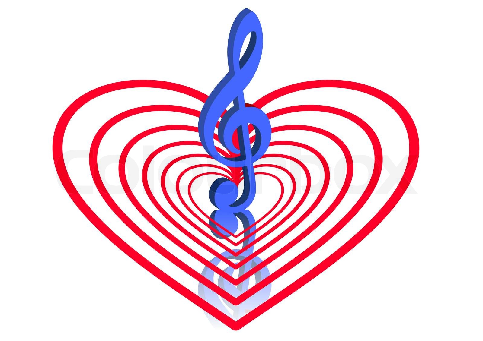 MUSIC HEART | Stock vector | Colourbox