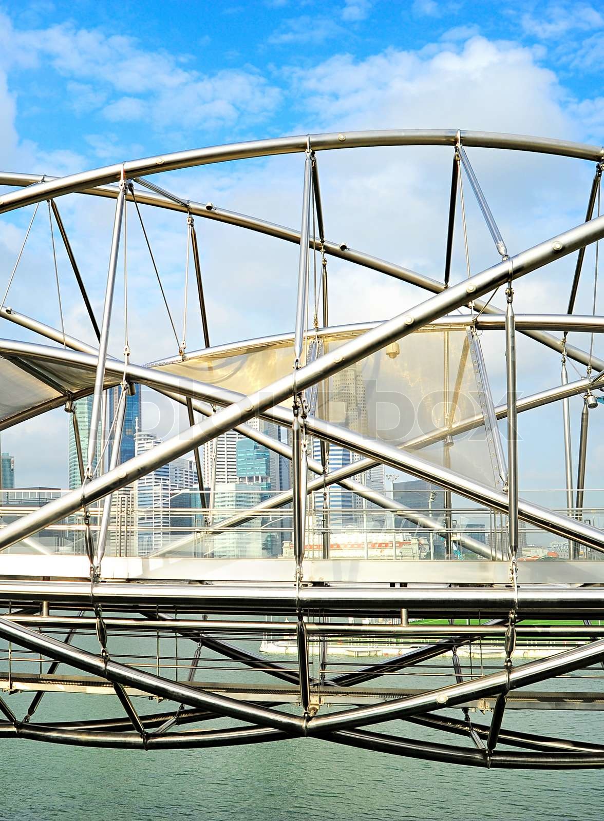 The Helix Bridge in Singapore | Stock image | Colourbox