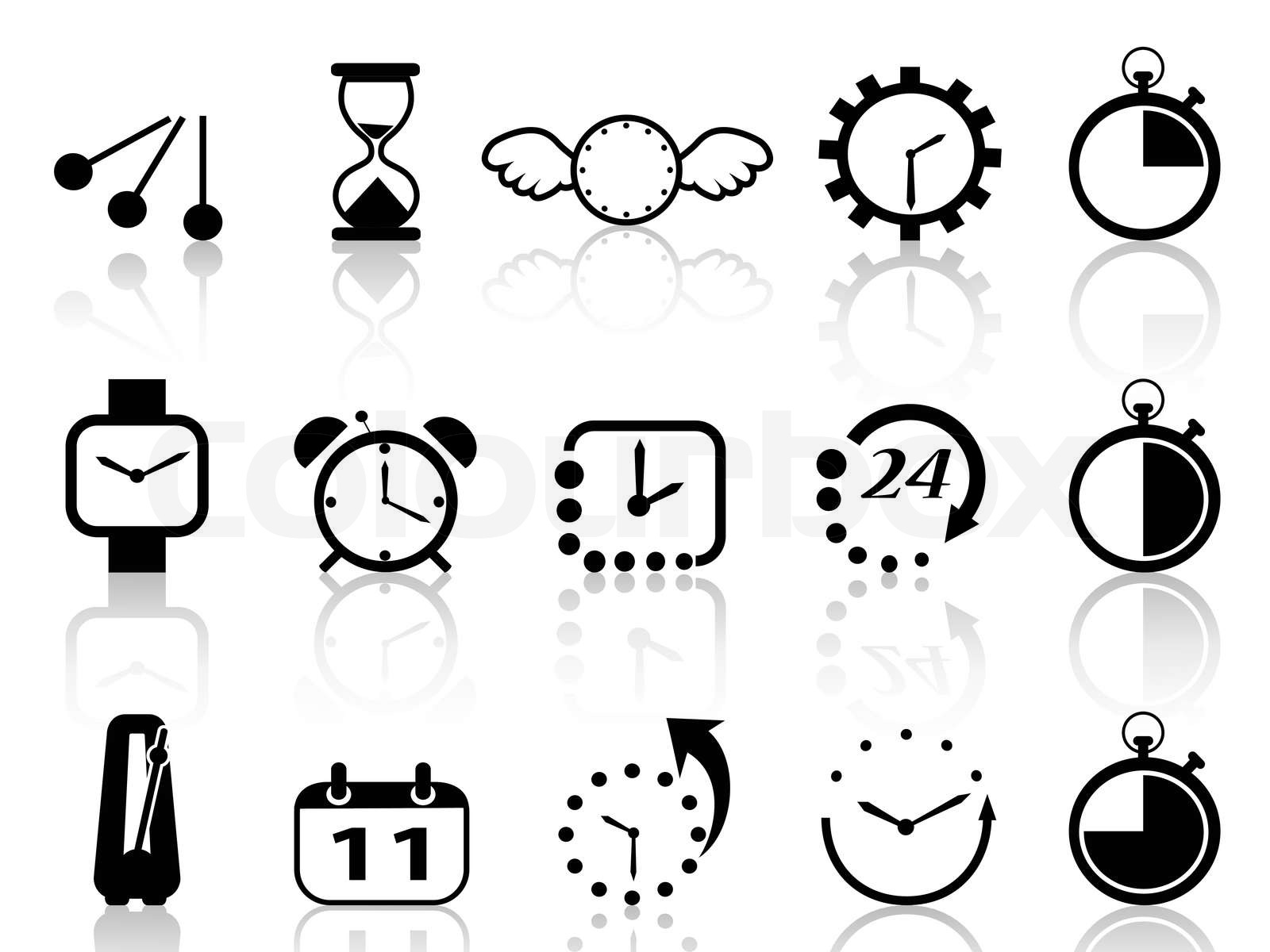 time concept icons set | Stock vector | Colourbox