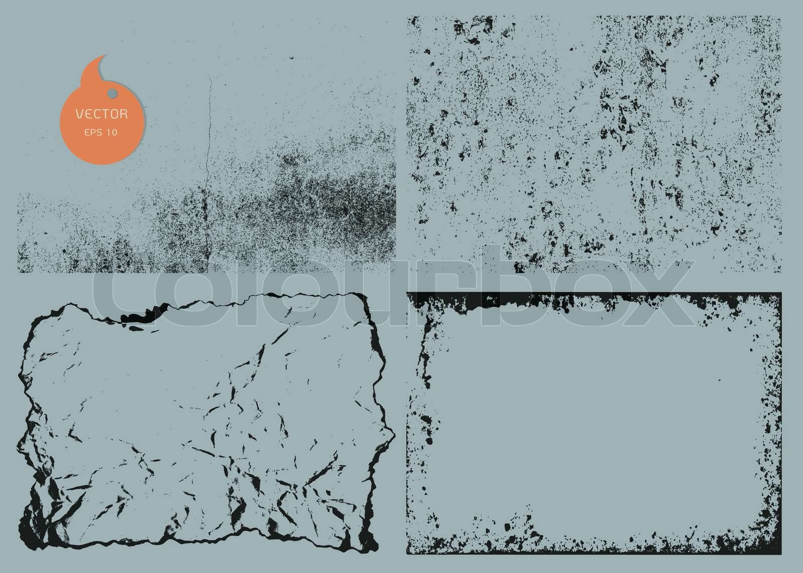 Collection Of Grunge Textures Vector Stock Vector Colourbox collection-of-grunge-textures-vector-stock-vector-colourbox
