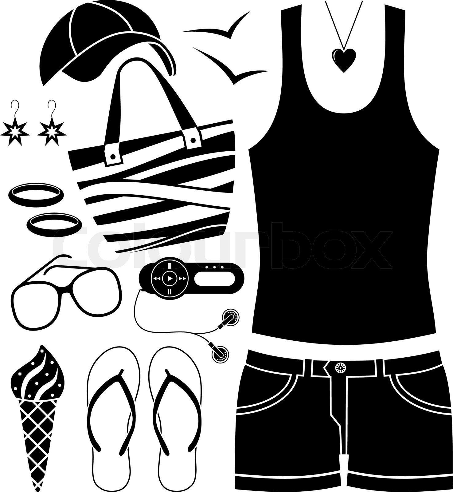 Black fashion set | Stock vector | Colourbox