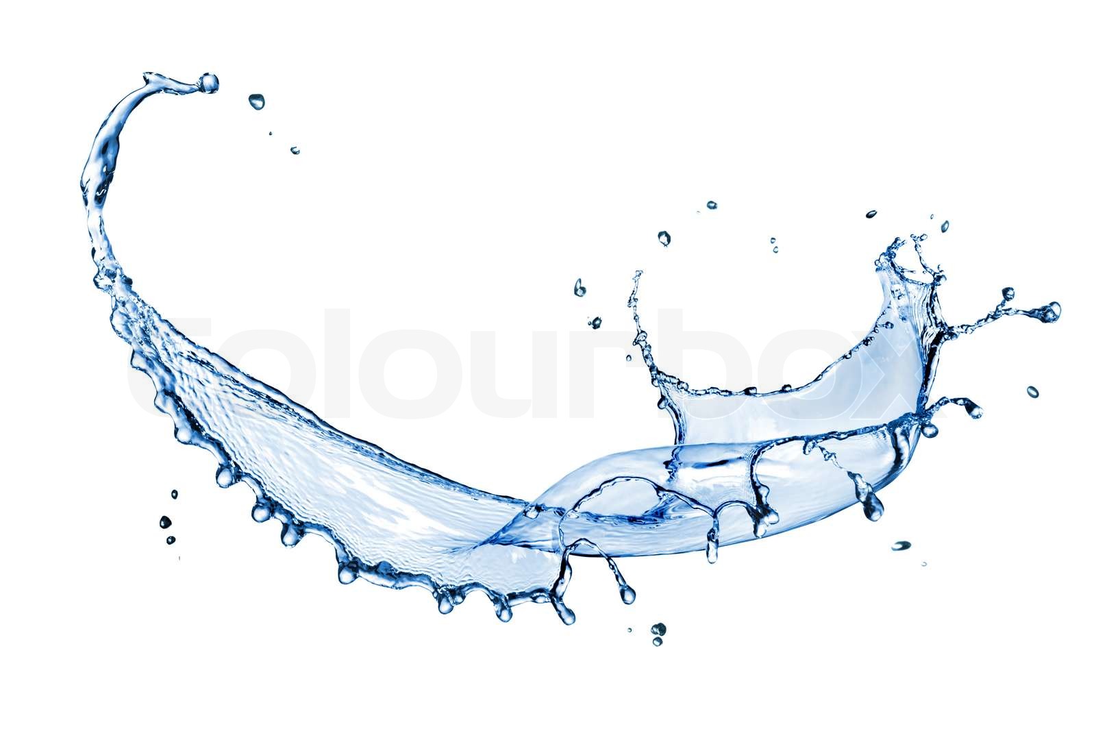 Wasser Splash auf weißem Hintergrund | Stock Bild | Colourbox