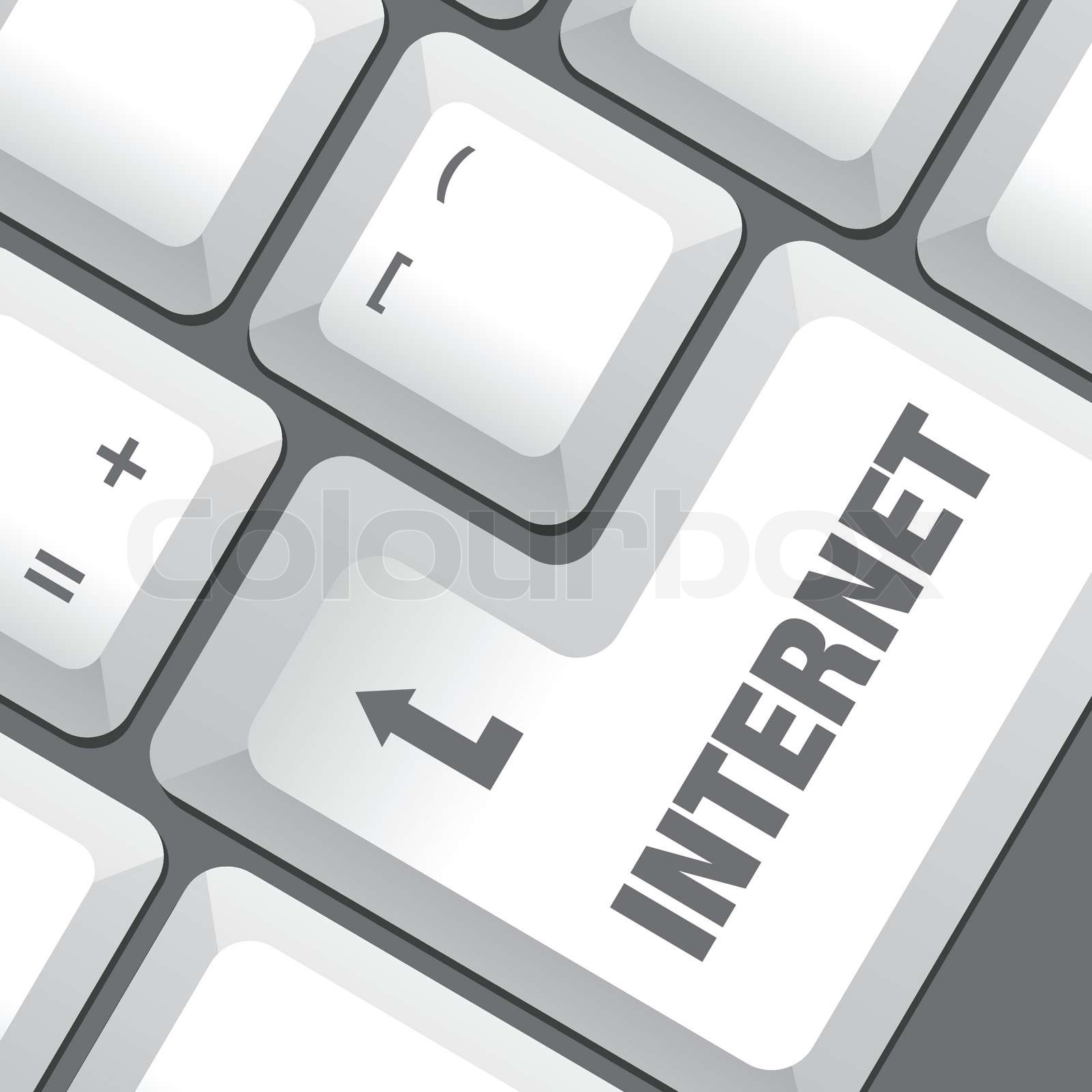 Internet button on a keyboard | Stock vector | Colourbox