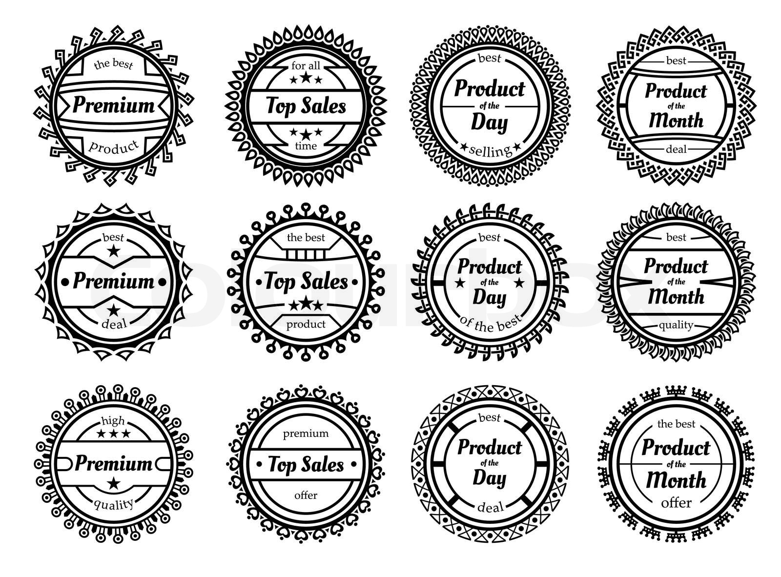 collection of authentic labels | Stock vector | Colourbox