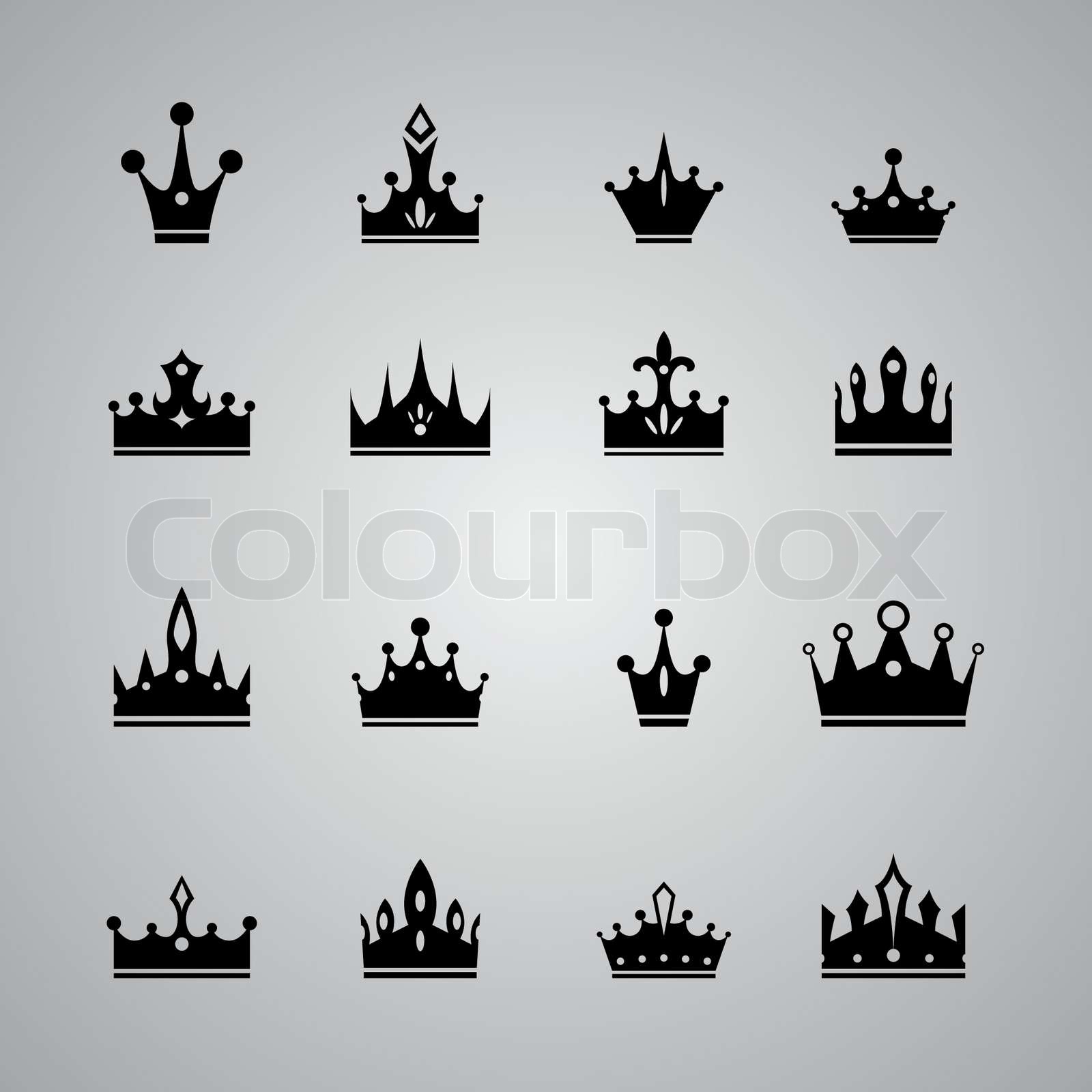 collection of many different crowns | Stock vector | Colourbox