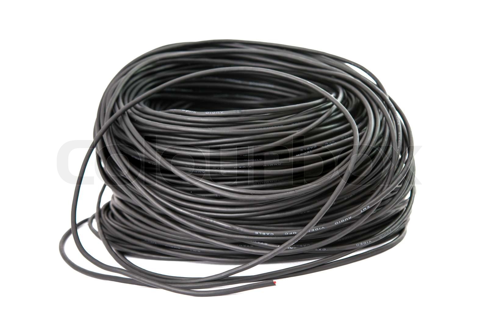 black wire | Stock image | Colourbox