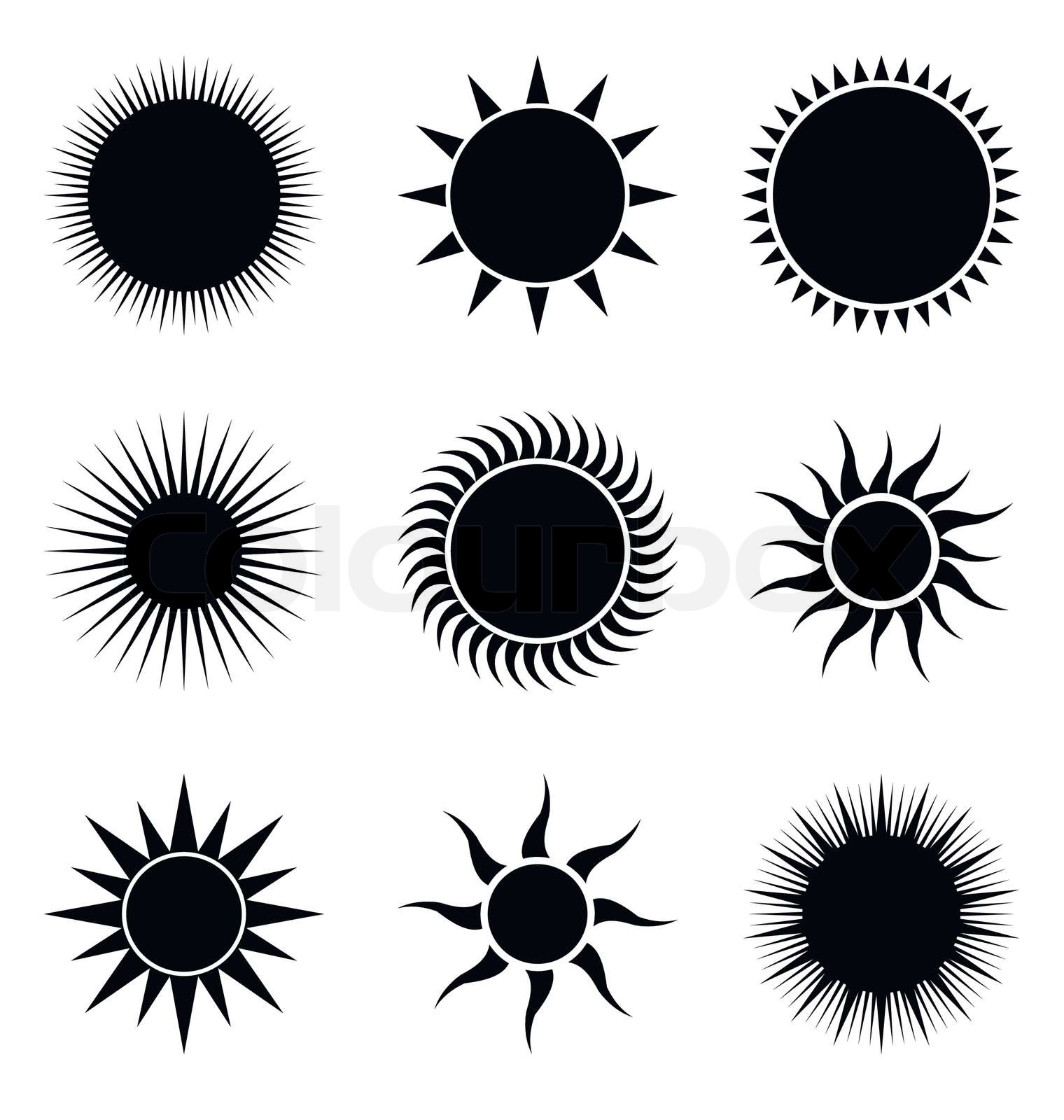 Sun Silhouette Vector