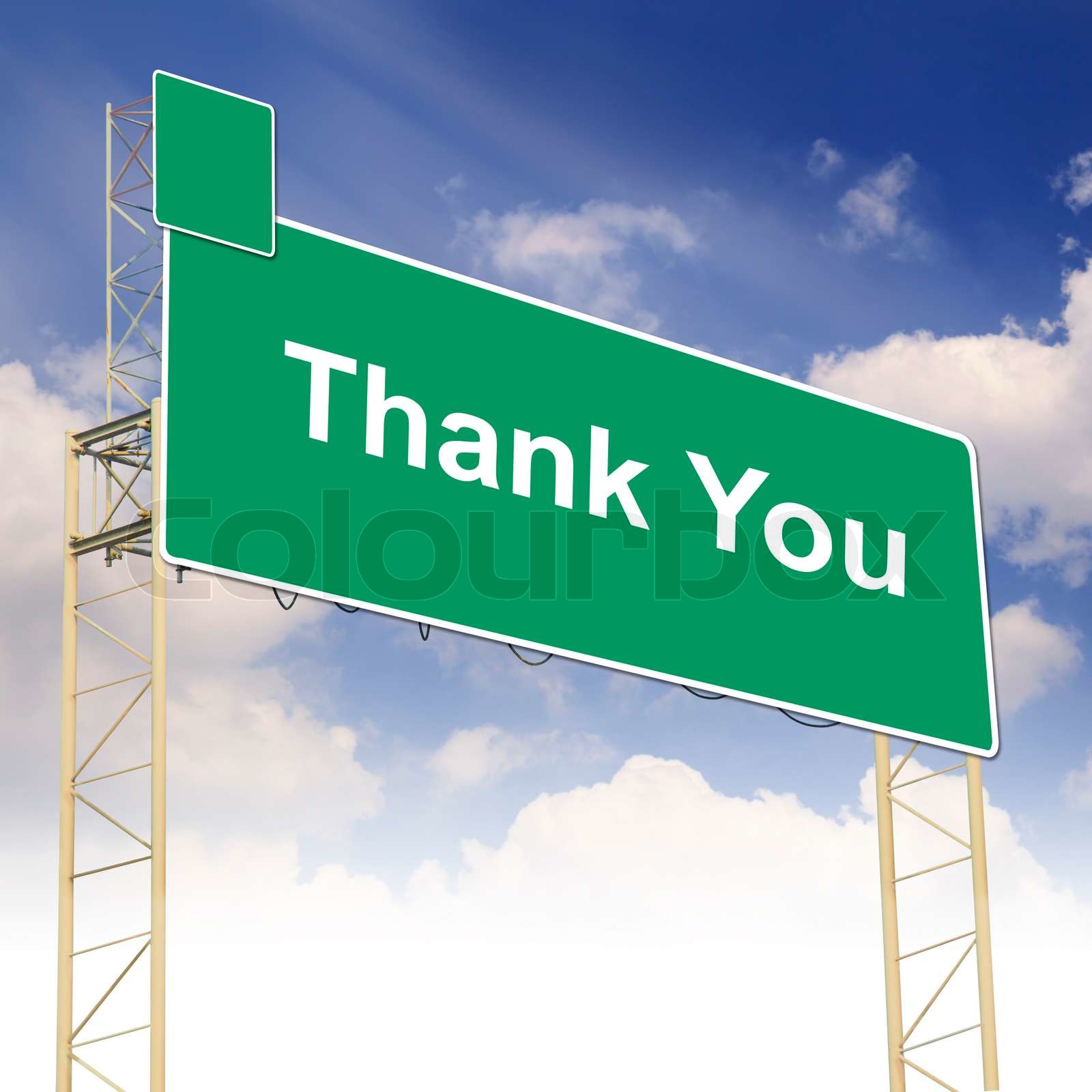 Road sign concept with the text Thank You | Stock image | Colourbox