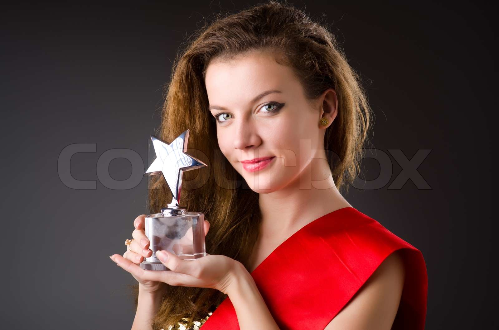 Woman winning the beauty contest | Stock image | Colourbox