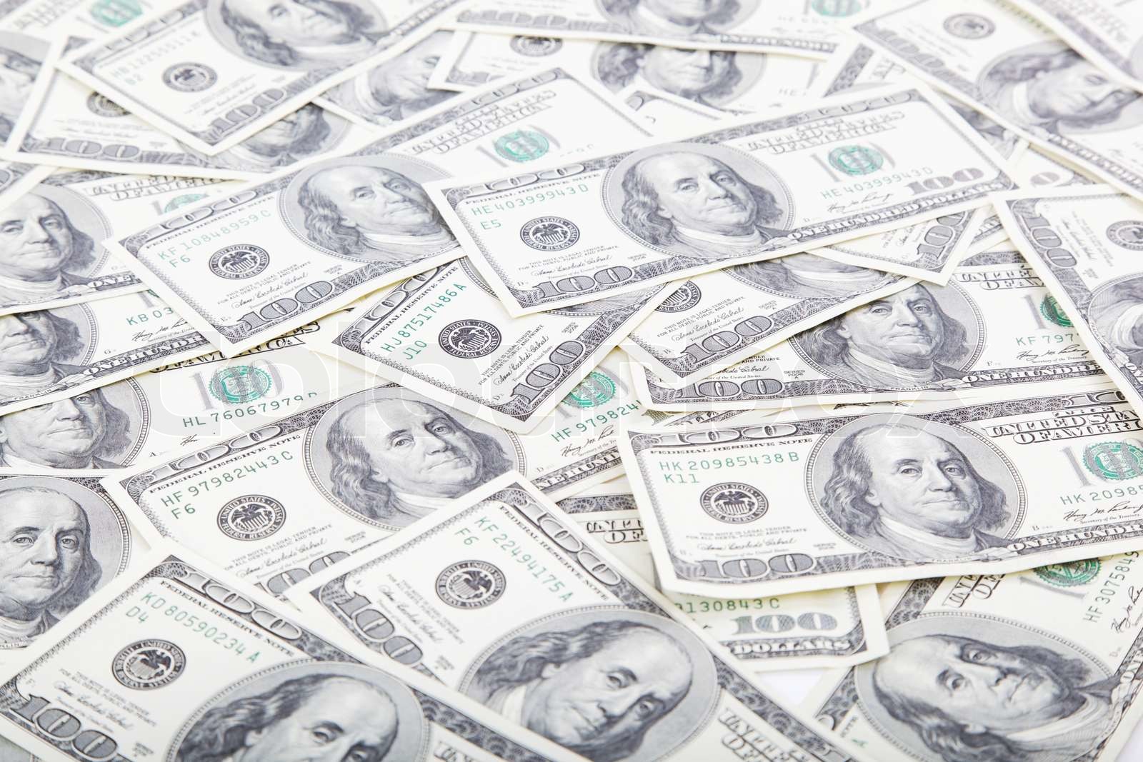 Geld als Hintergrund. ein Stapel von hundert-Dollar-Scheine. | Stock ...