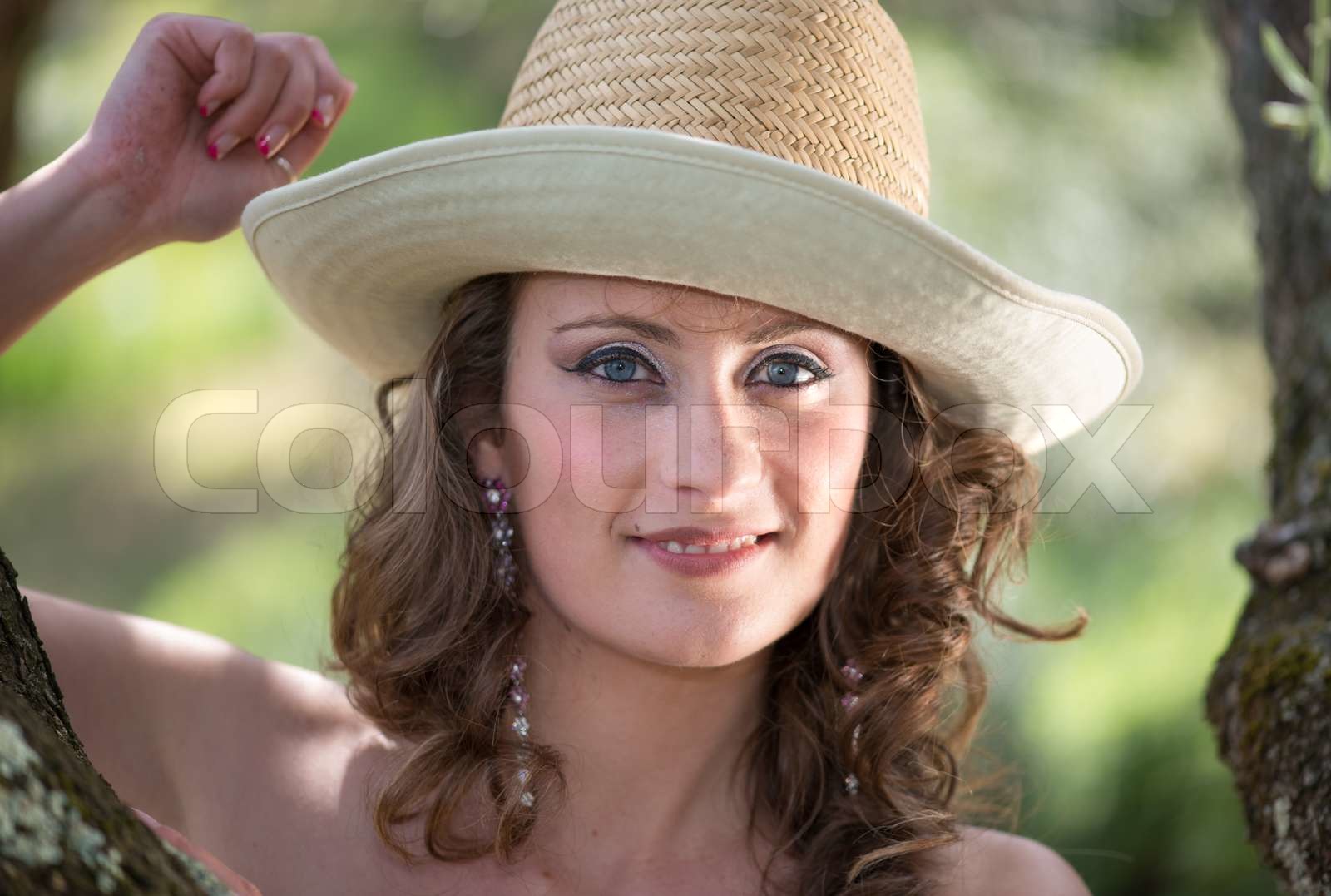 Beautiful young Australian Woman outdoor view on the Outback | Stock ...