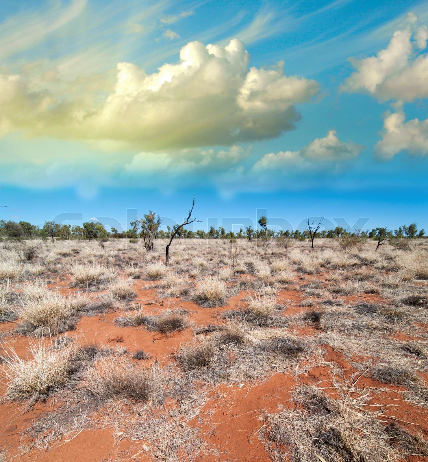 Australien , Outback Landschaft Schöne Farben von Erde und Himmel ...