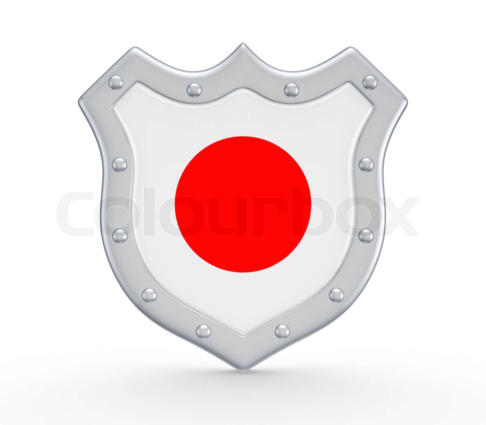 Coat of Arms with flag of Japan | Stock image | Colourbox