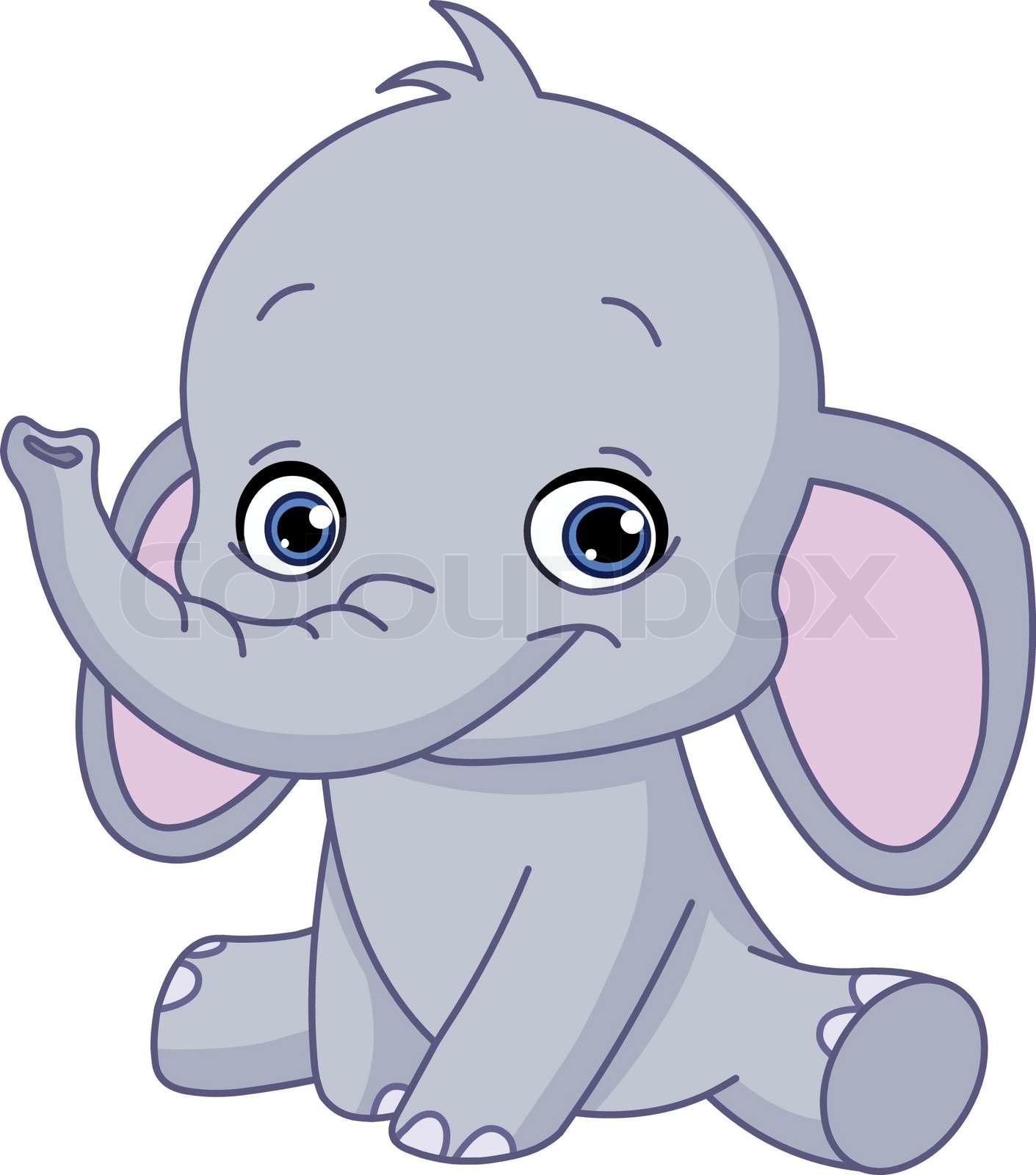 baby elephant | Stock vector | Colourbox
