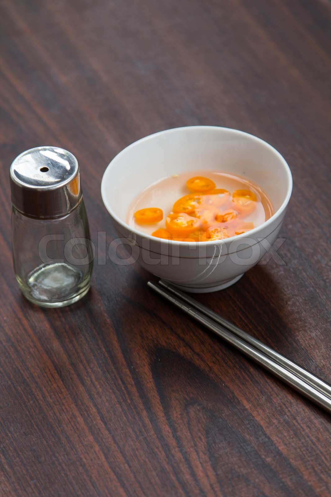 Sliced Chili in Vinegar | Stock image | Colourbox