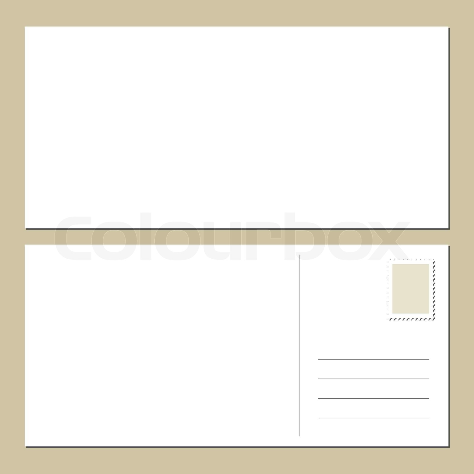 Blank postcard | Stock vector | Colourbox