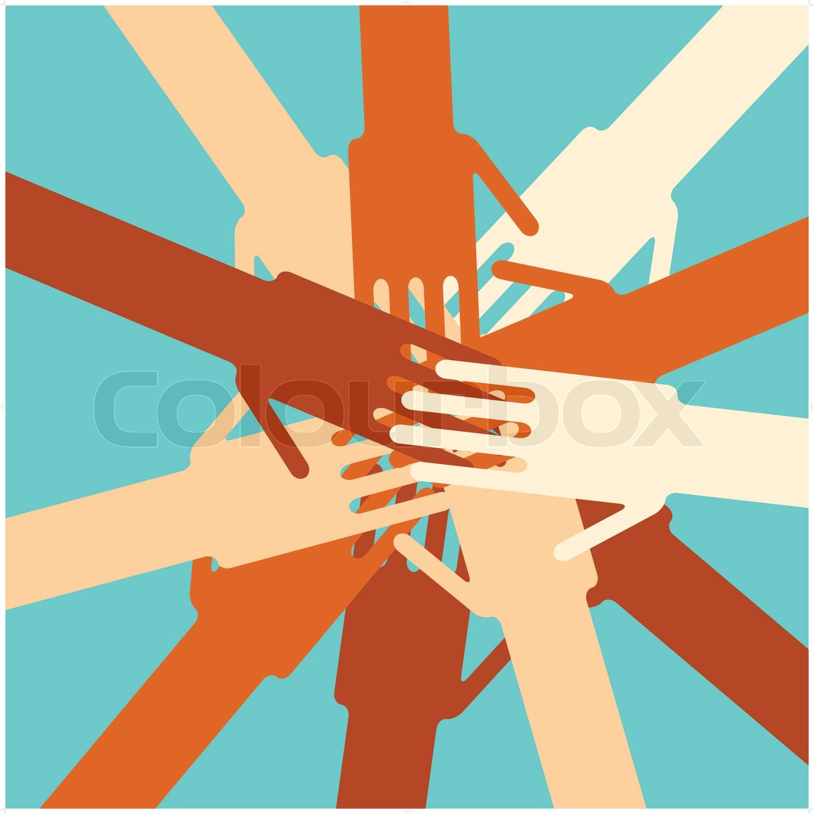 Human hands unity | Stock vector | Colourbox