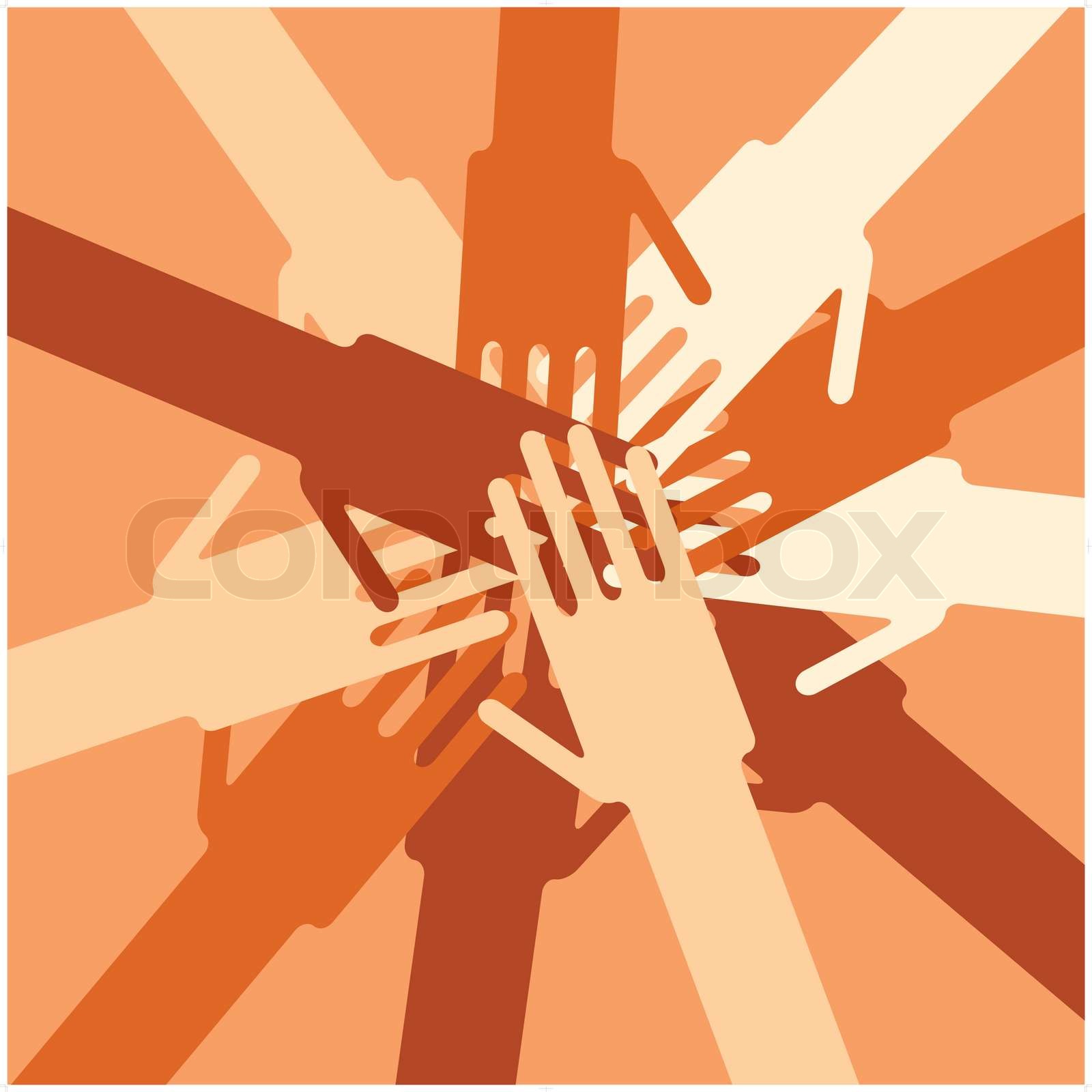 Human hands unity | Stock vector | Colourbox