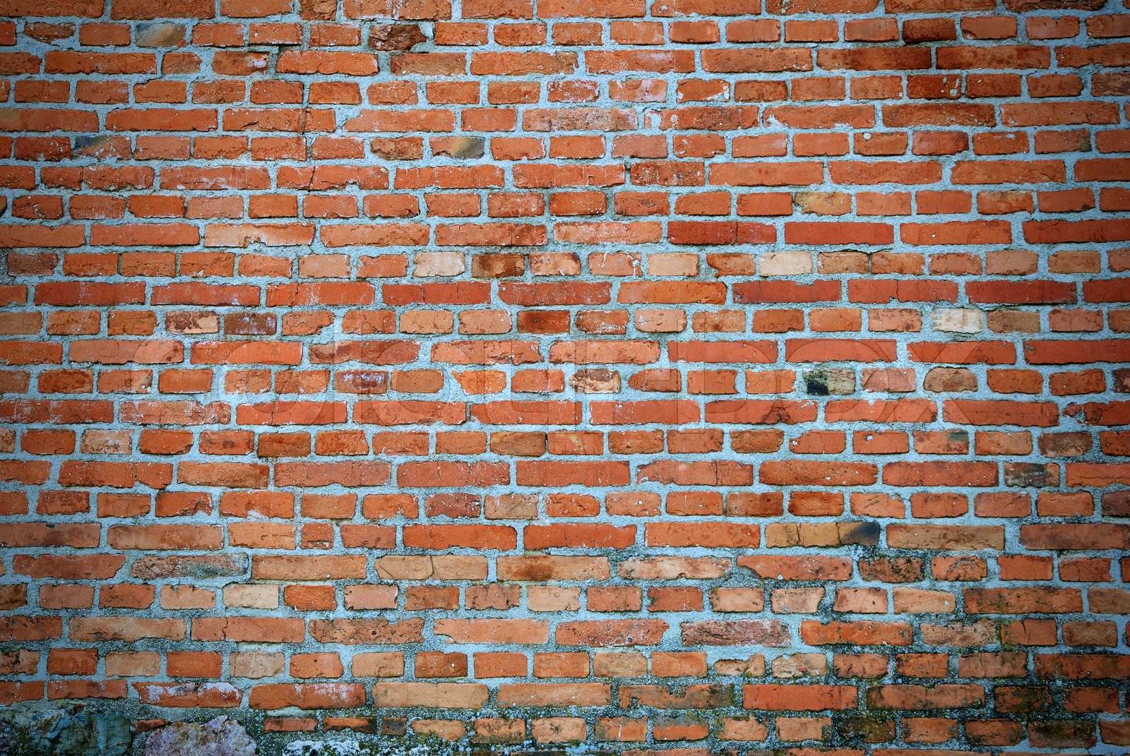 Altersgruppe roten Ziegelmauer Textur in horizontale Ansicht | Stock ...