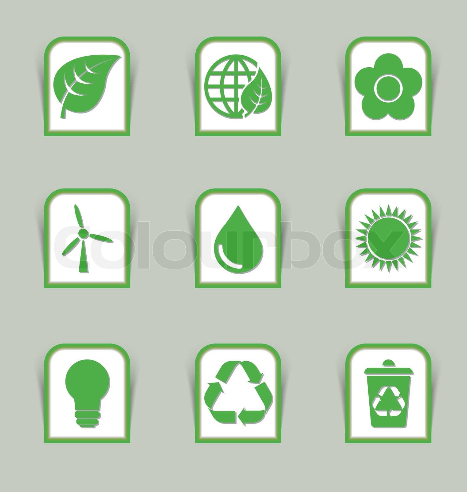 Ökologische Symbol Sticks | Stock-Vektor | Colourbox