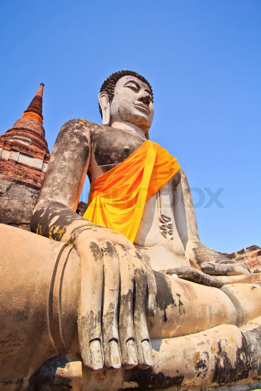 Buddha old in old temple Old town | Stock image | Colourbox