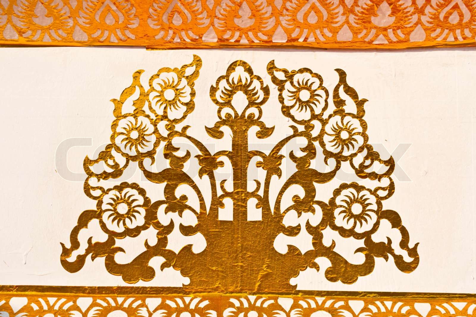 Thai design , at have the character is Thai color gold design | Stock ...