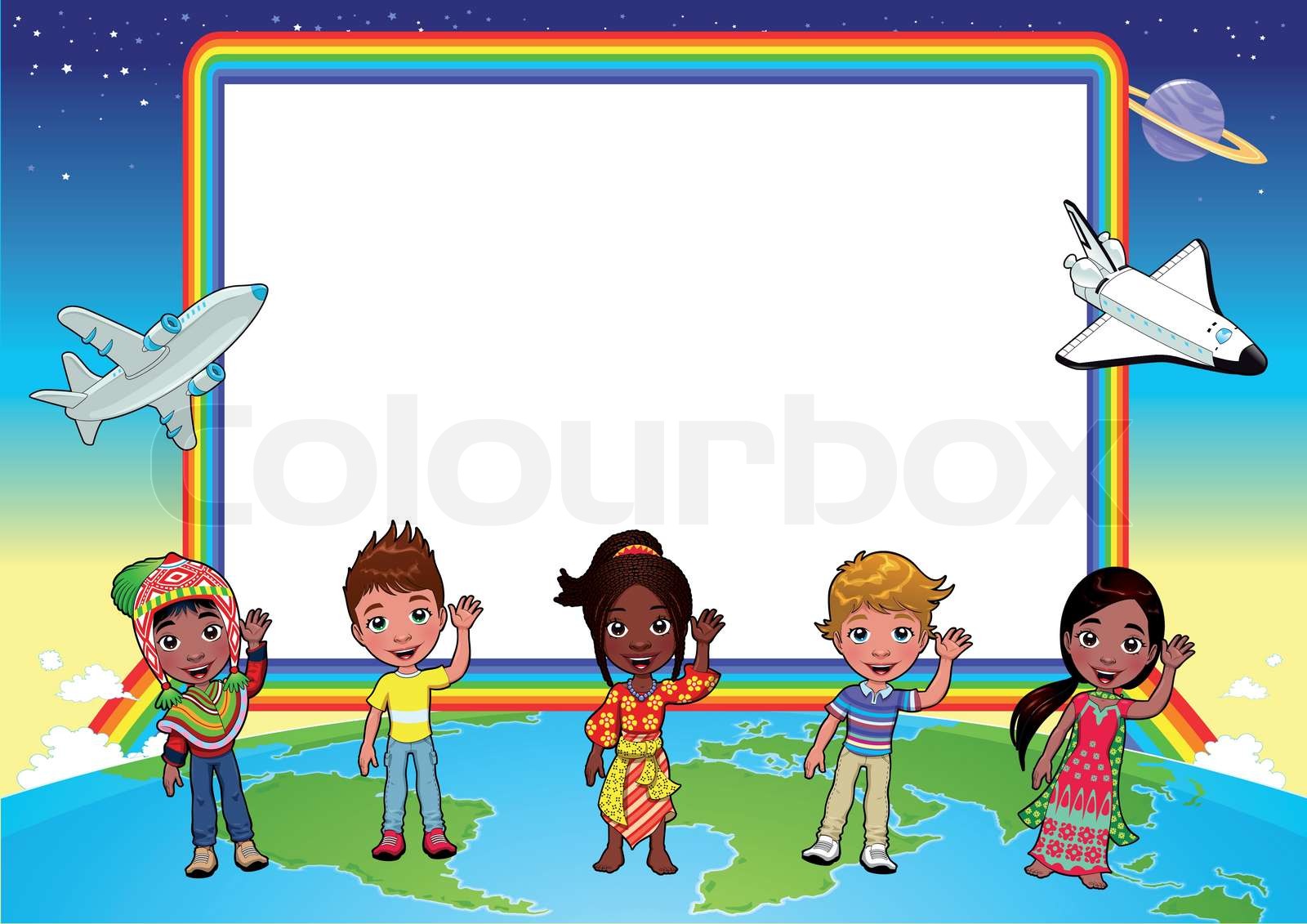 Funny card with empty space for text. | Stock vector | Colourbox