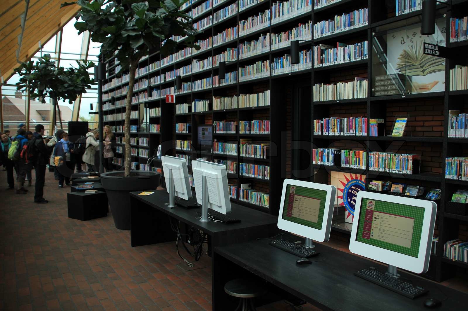 People in the library. | Stock image | Colourbox