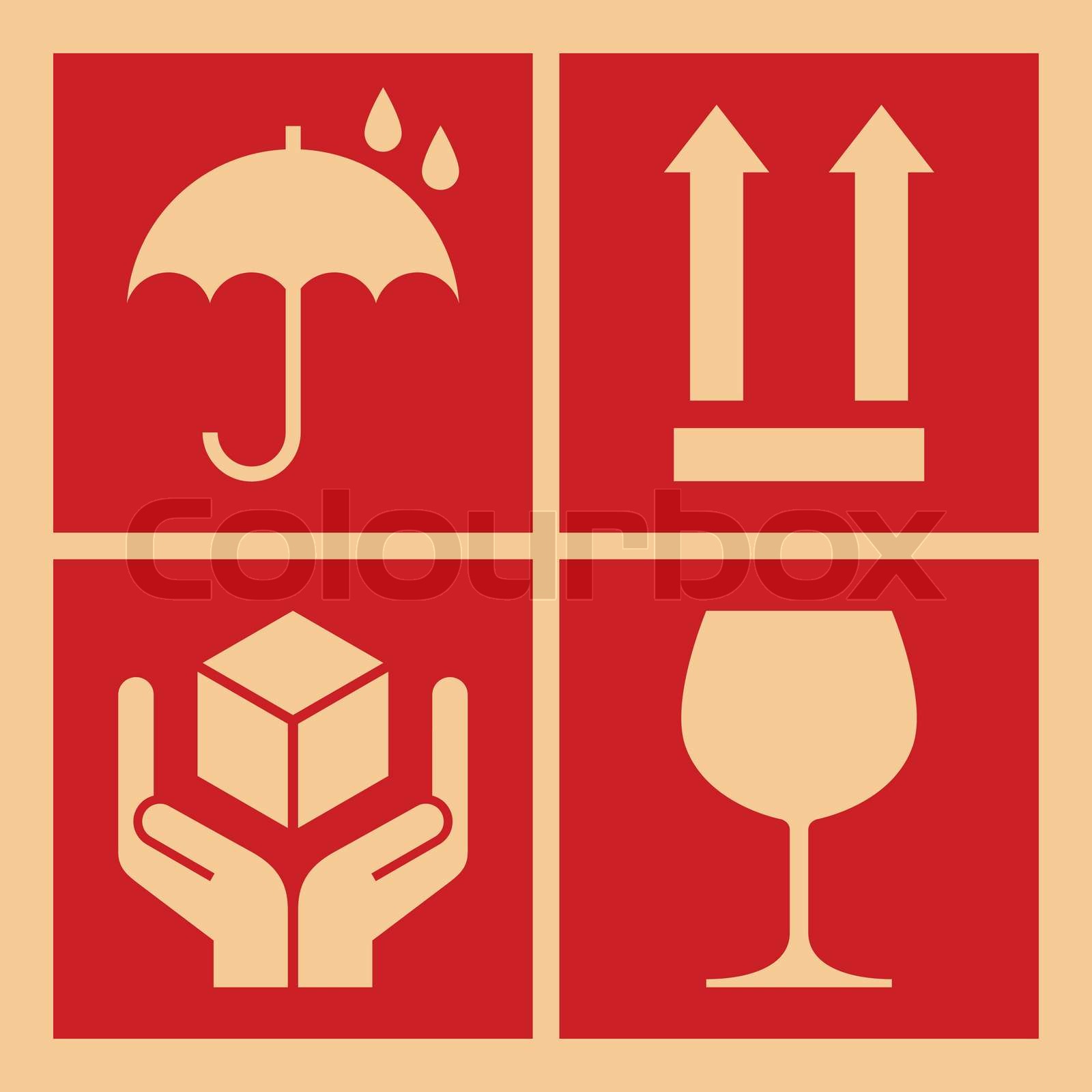 Packing symbols | Stock vector | Colourbox