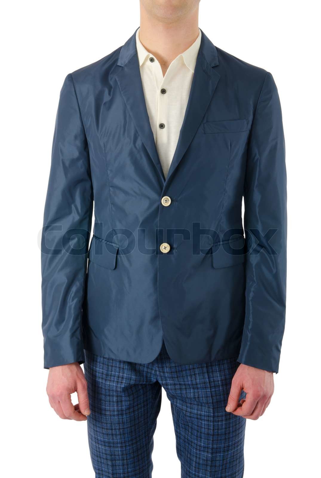 Man Modell mit Anzug auf weißem | Stock Bild | Colourbox