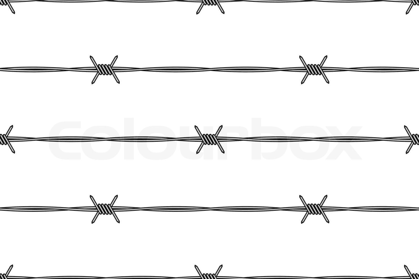 Barbed wire | Stock vector | Colourbox