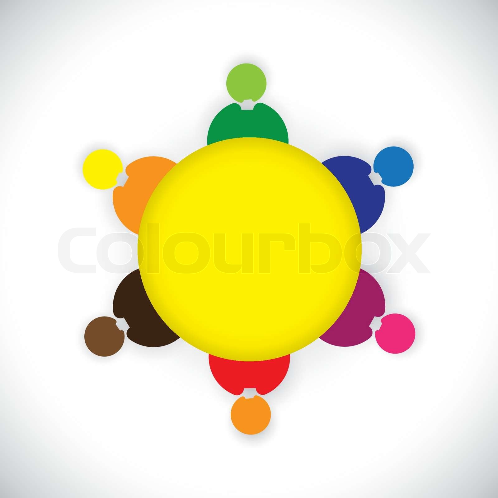 Company employees or staff members togther as a team- vector graphic ...