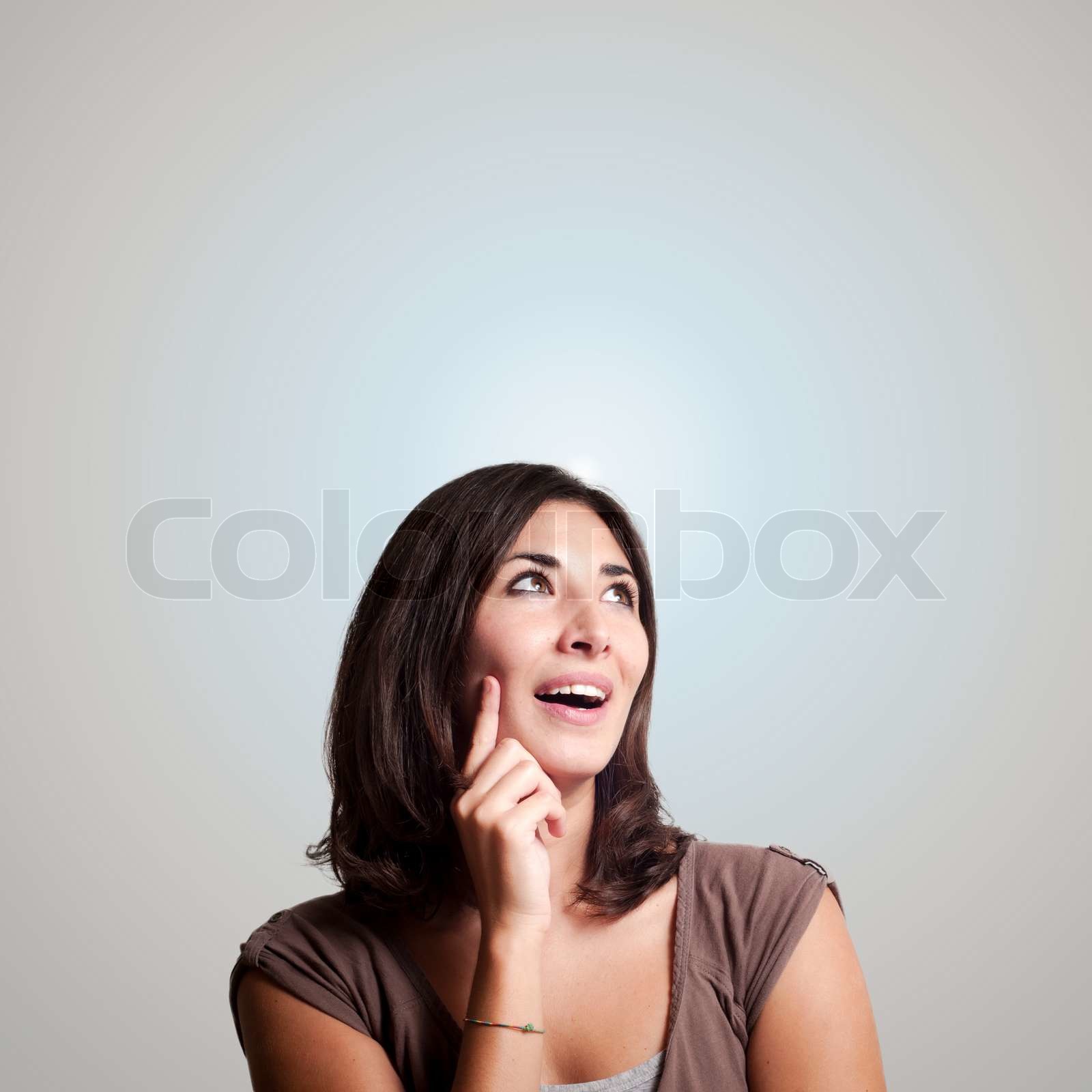 beautiful girl thinking | Stock image | Colourbox