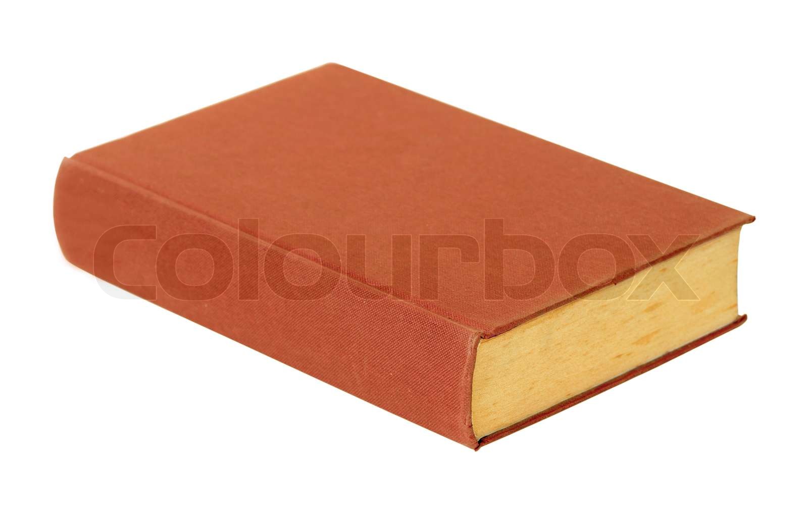 Grunge brown book lying down isolated on white with clipping path ...