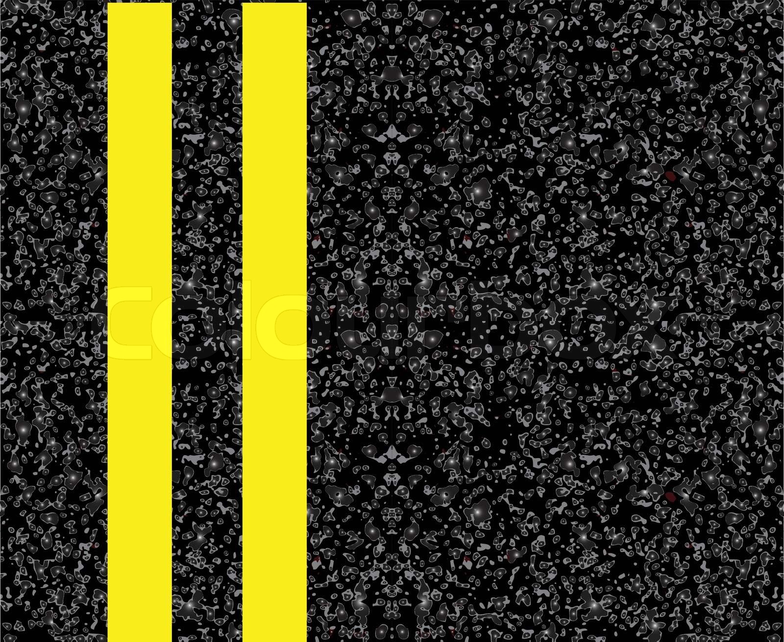 Double yellow centerline | Stock vector | Colourbox