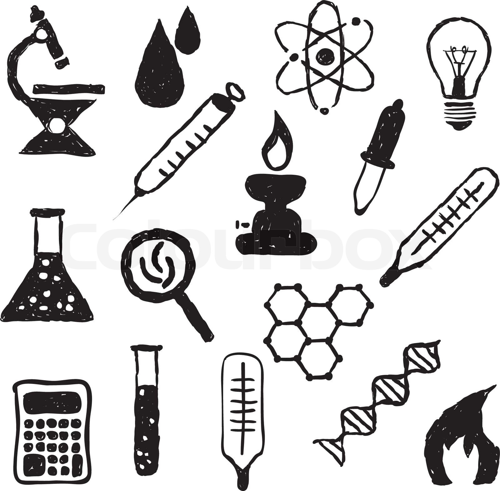 doodle laboratory images | Stock vector | Colourbox