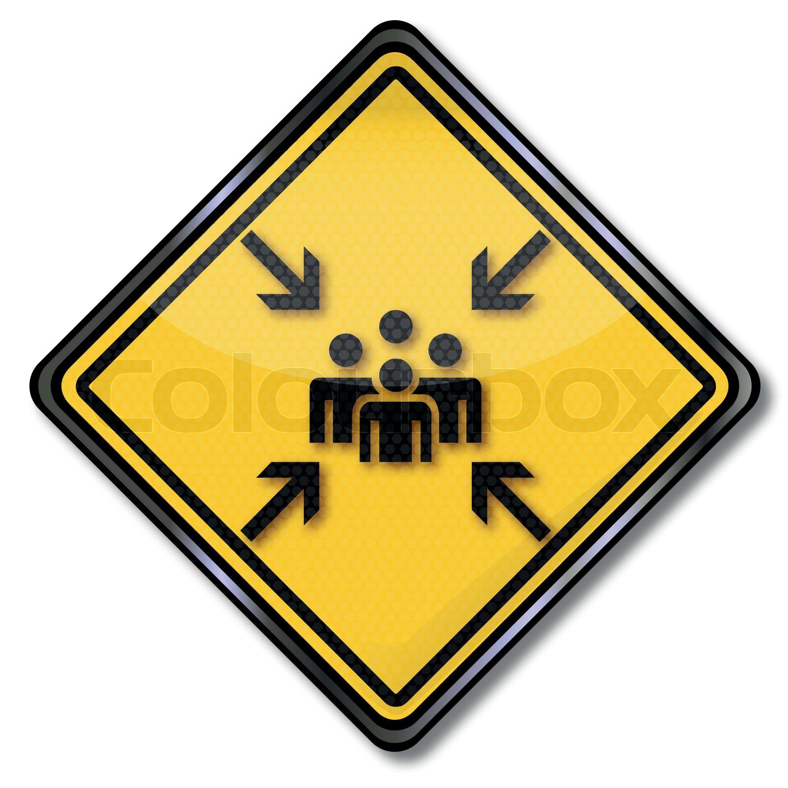 Schild Sammelpunkt und Zusammenkunft | Stock-Vektor | Colourbox