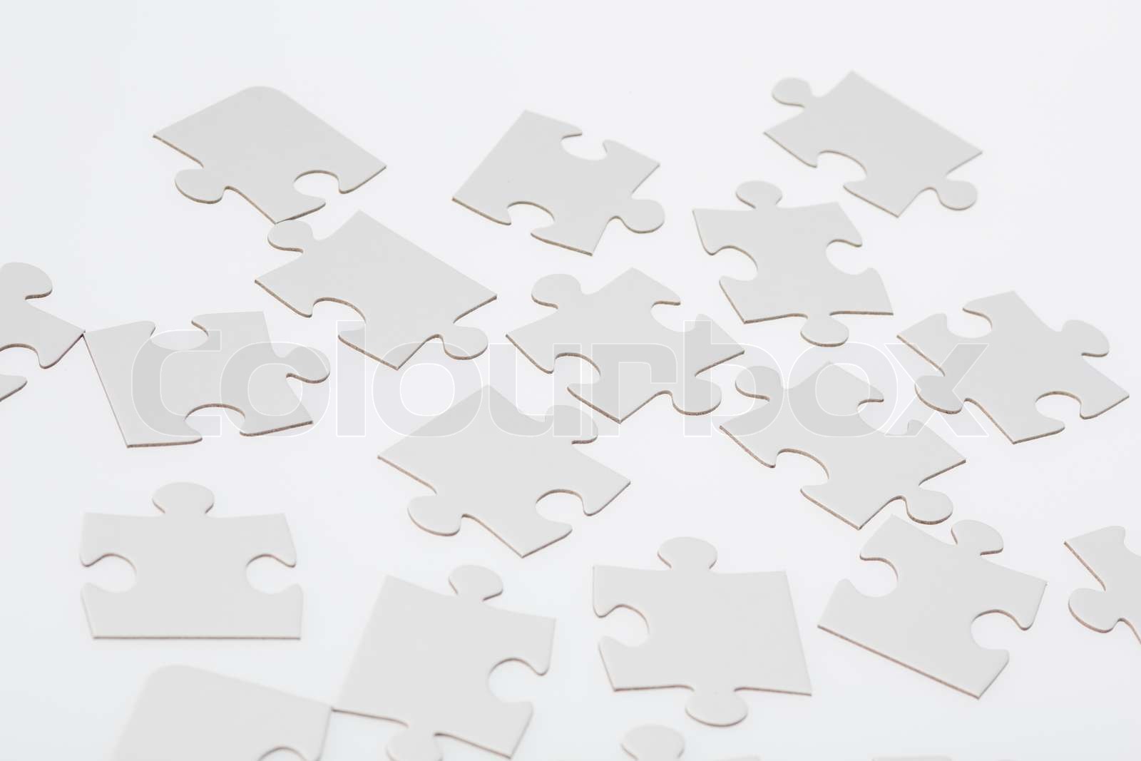 Weiß Jigsaw Puzzle Pieces | Stock Bild | Colourbox