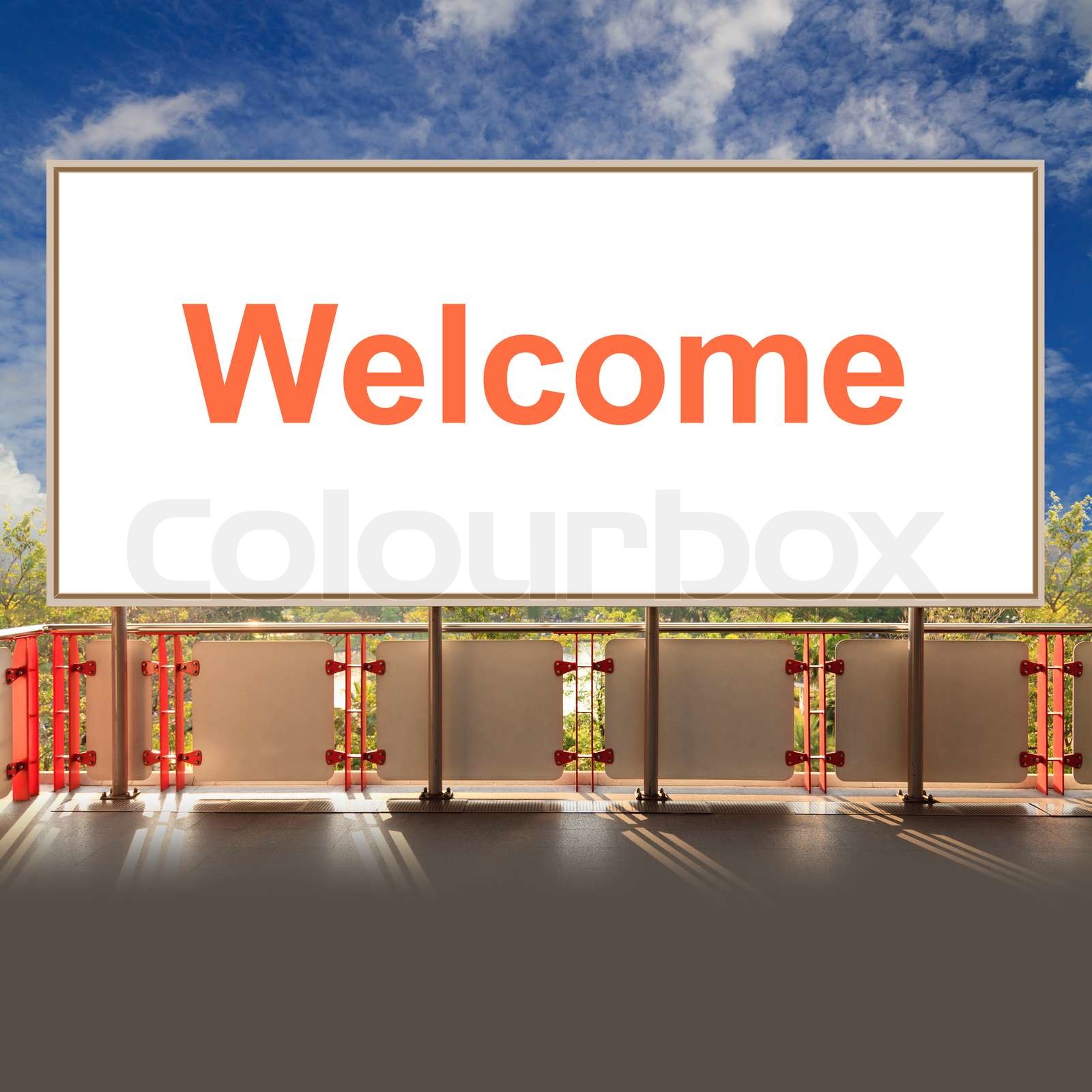 Welcome on billboard | Stock image | Colourbox