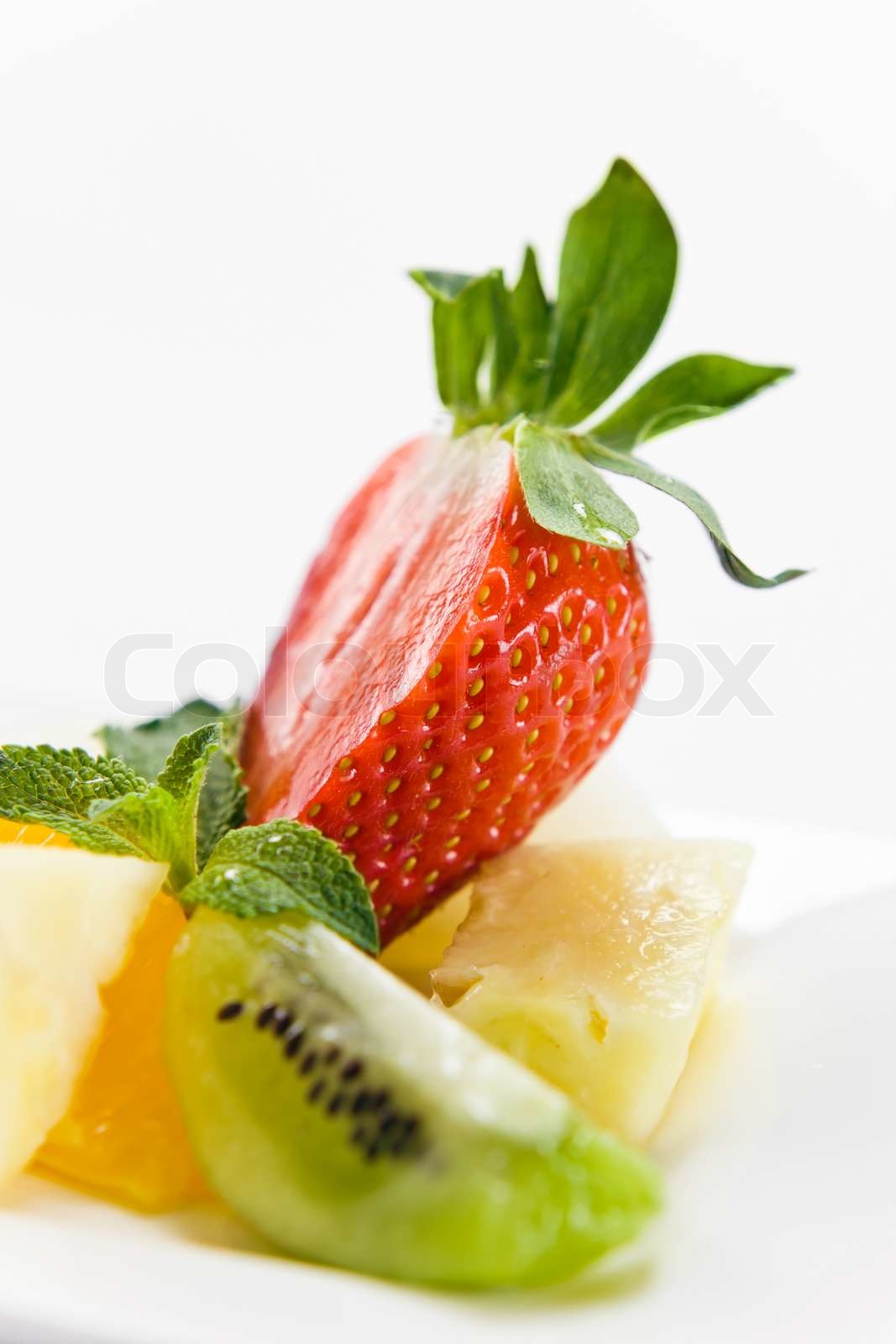 Fresh fruits with peppermint | Stock image | Colourbox