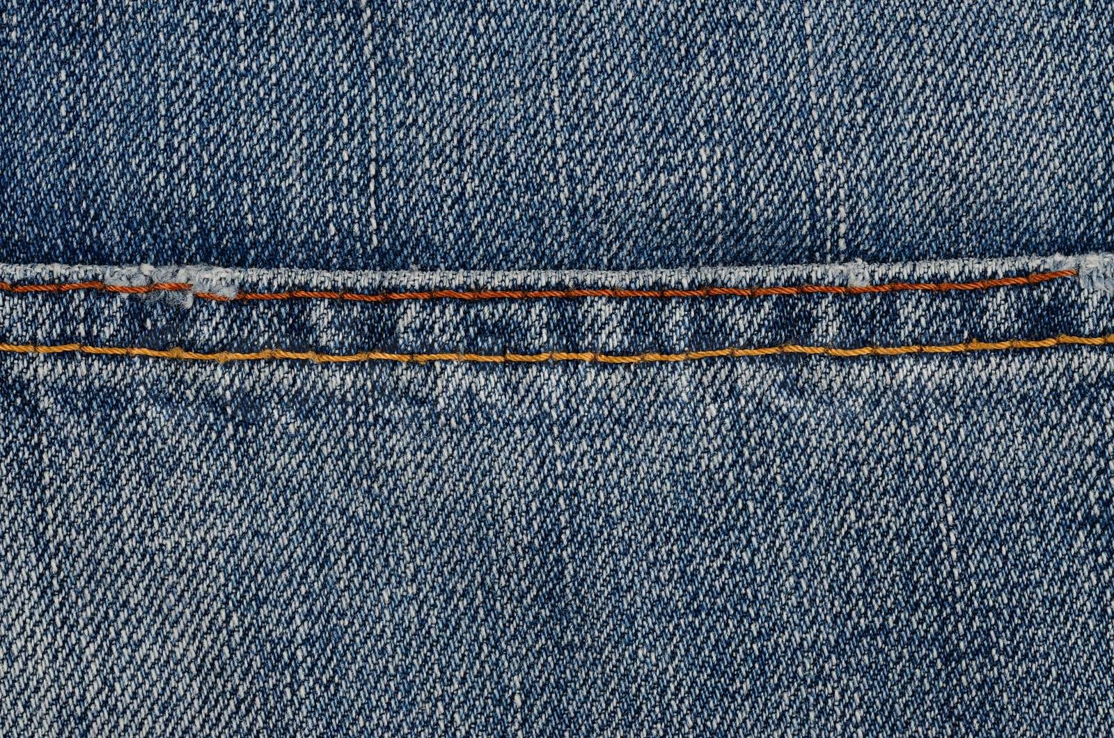 Jeans texture with seam | Stock image | Colourbox